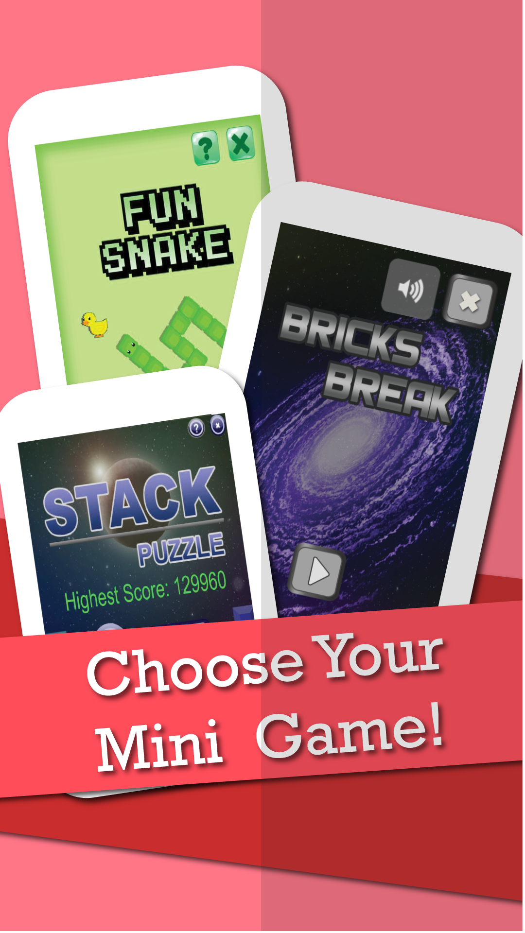 Mini Fun Games Bundle - Bricks Stack on Snake - App on the Amazon Appstore