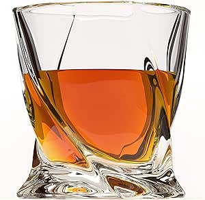 Amazon.com | Whiskey Glass Set of 4 - Premium Crystal Clear Glasses ...