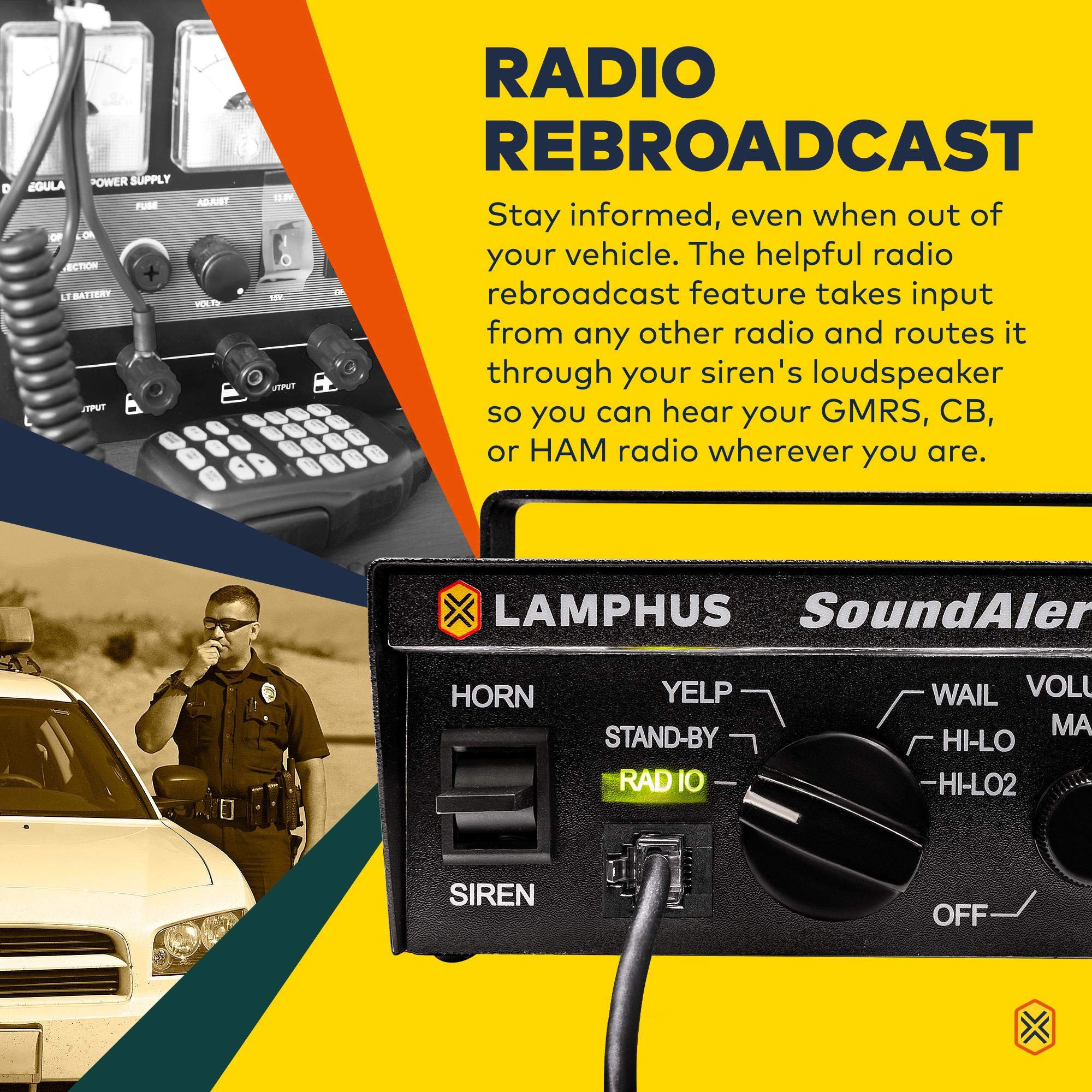 SoundAlert 100W Emergency Police Siren Kit [118-124dB...B08B36K7KR ...