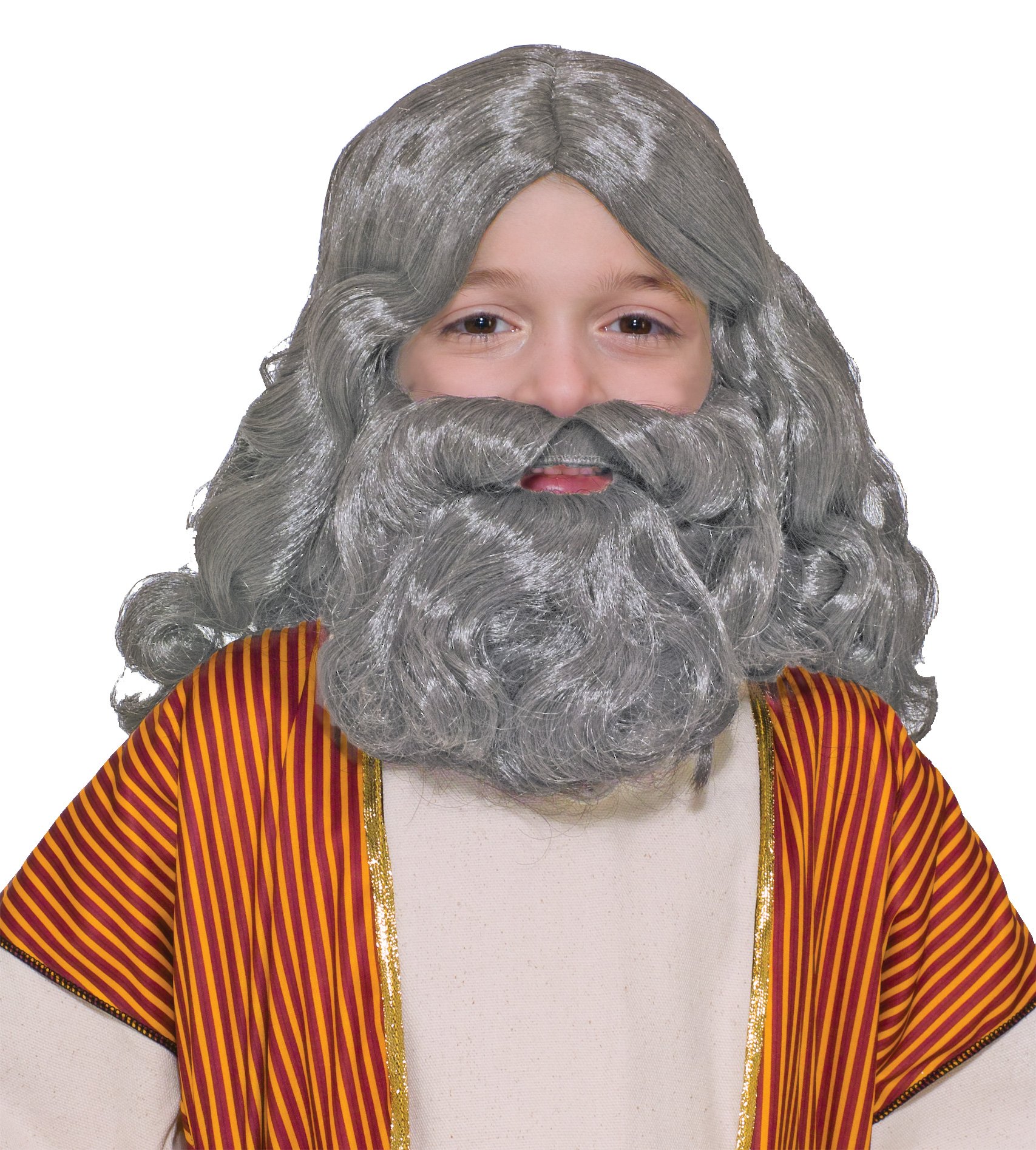 Amazon.com: Forum Novelties Child's Biblical Wig and Beard Set, Gray ...
