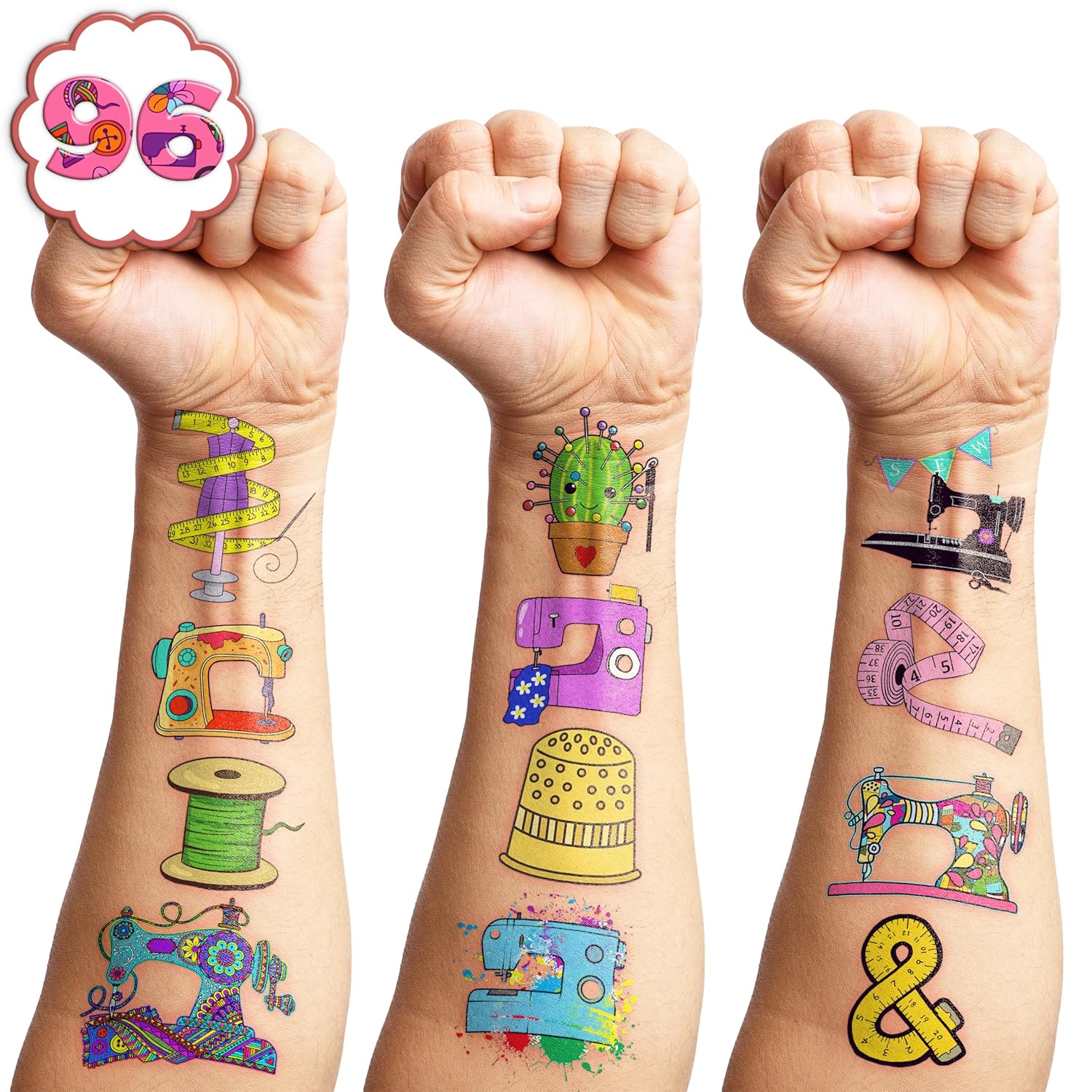 Amazon.com : Sewing Machine Temporary Tattoos Sewing Party Decorations ...
