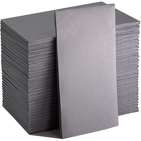 Amazon.com: Gray Napkins | Linen Feel Guest Disposable Cloth Like Paper ...