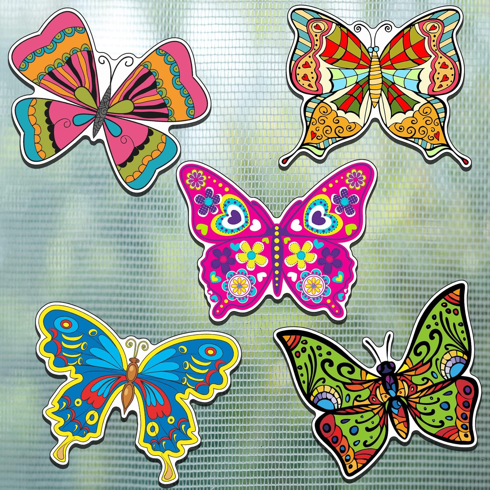 Amazon.com: Butterfly Decorative Multicolor Holographic Screen Door ...