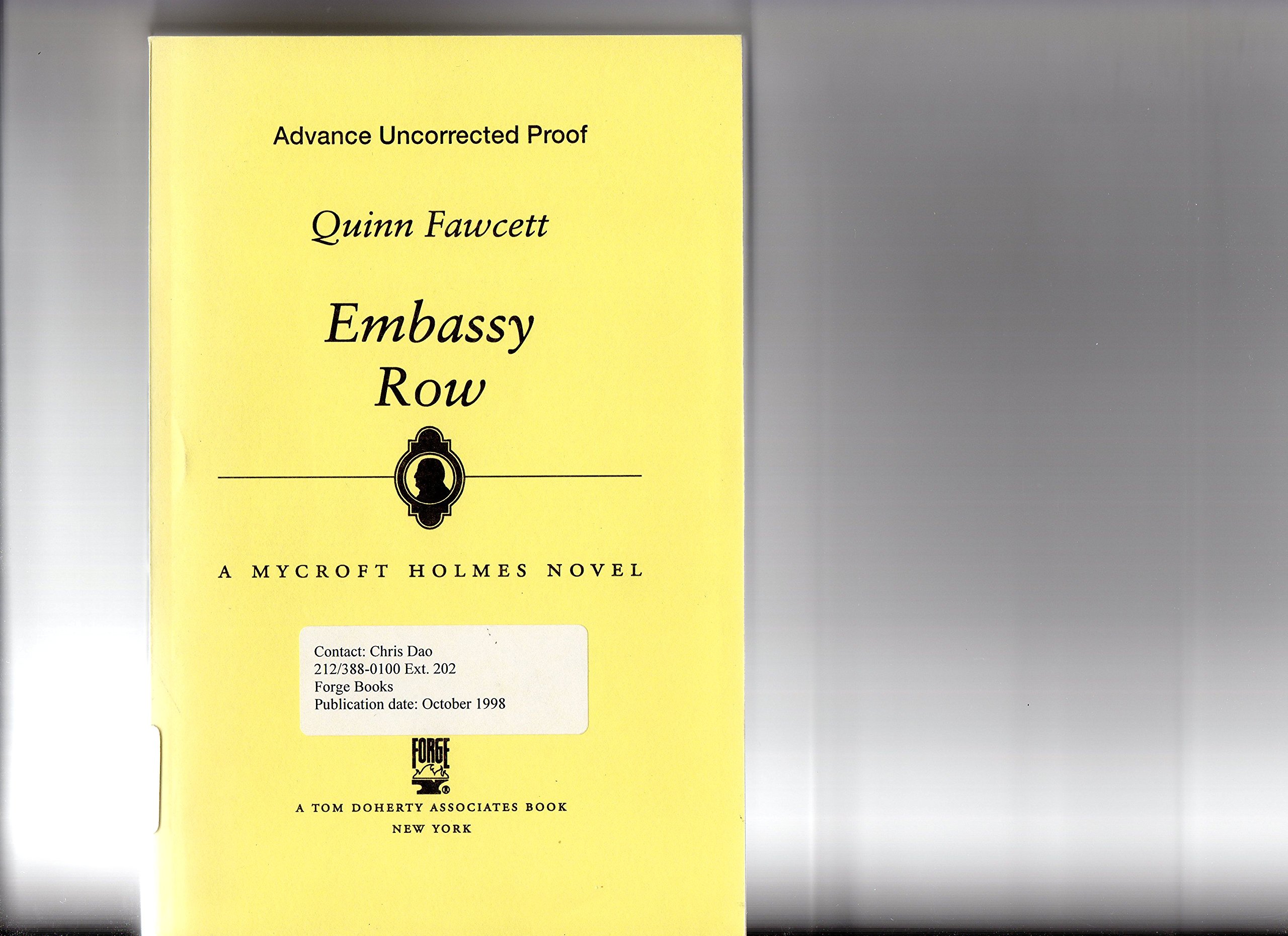 Embassy Row: A Mycroft Holmes Novel: Quinn Fawcett, Chelsea Quinn ...