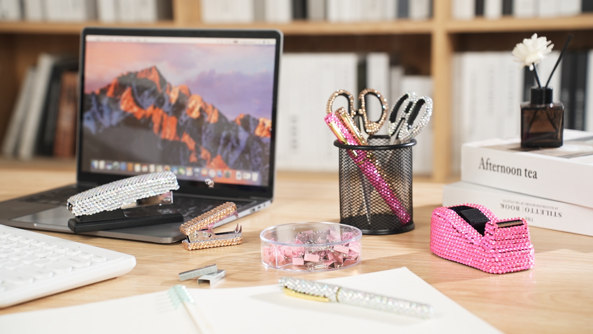 Bling Office Desk Supplies Bling Office Desk Accessories Set Diamond