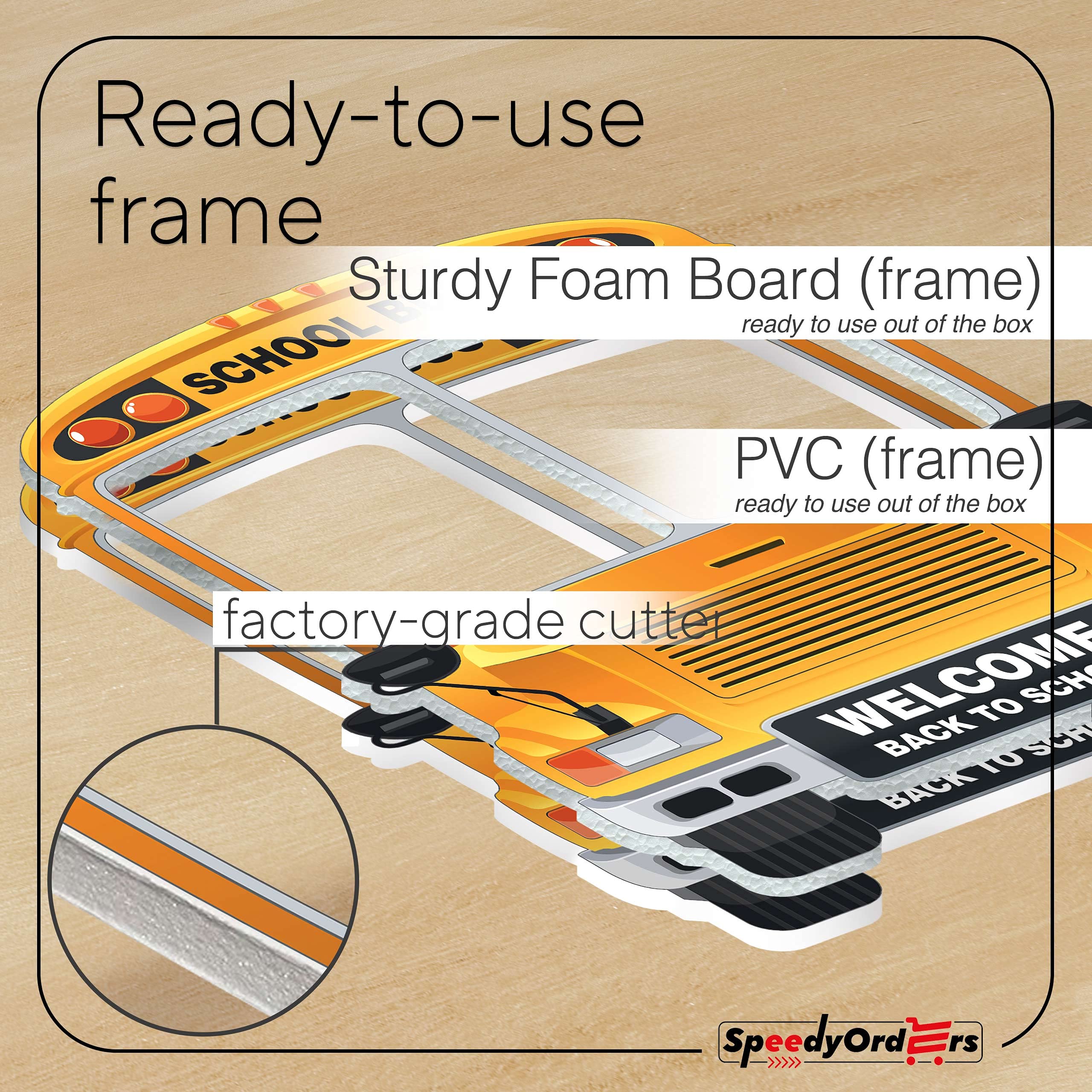 Buy School Bus Photo Frame by SpeedyOrders – Custom Back To School ...