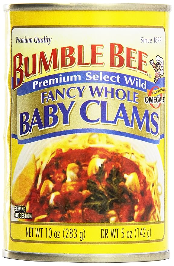 Amazon.com: Bumble Bee Fancy Whole Baby Clams, 10 oz : Grocery ...