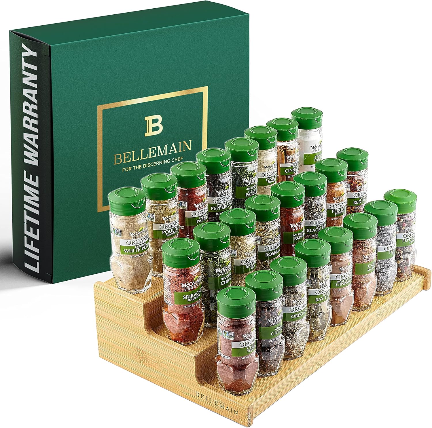 Amazon.com: Bellemain 3-Tier Spice Rack | Bamboo Spice Rack Organizer ...