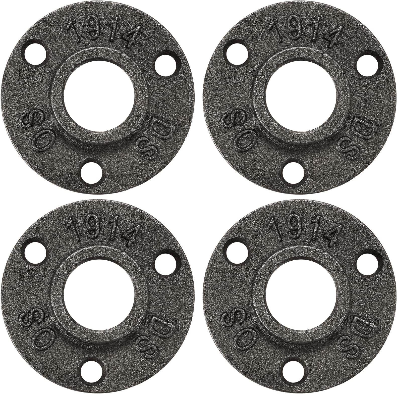 1/2" Floor Flange, Home TZH 30 Pack Malleable iron Pipe Flange for ...