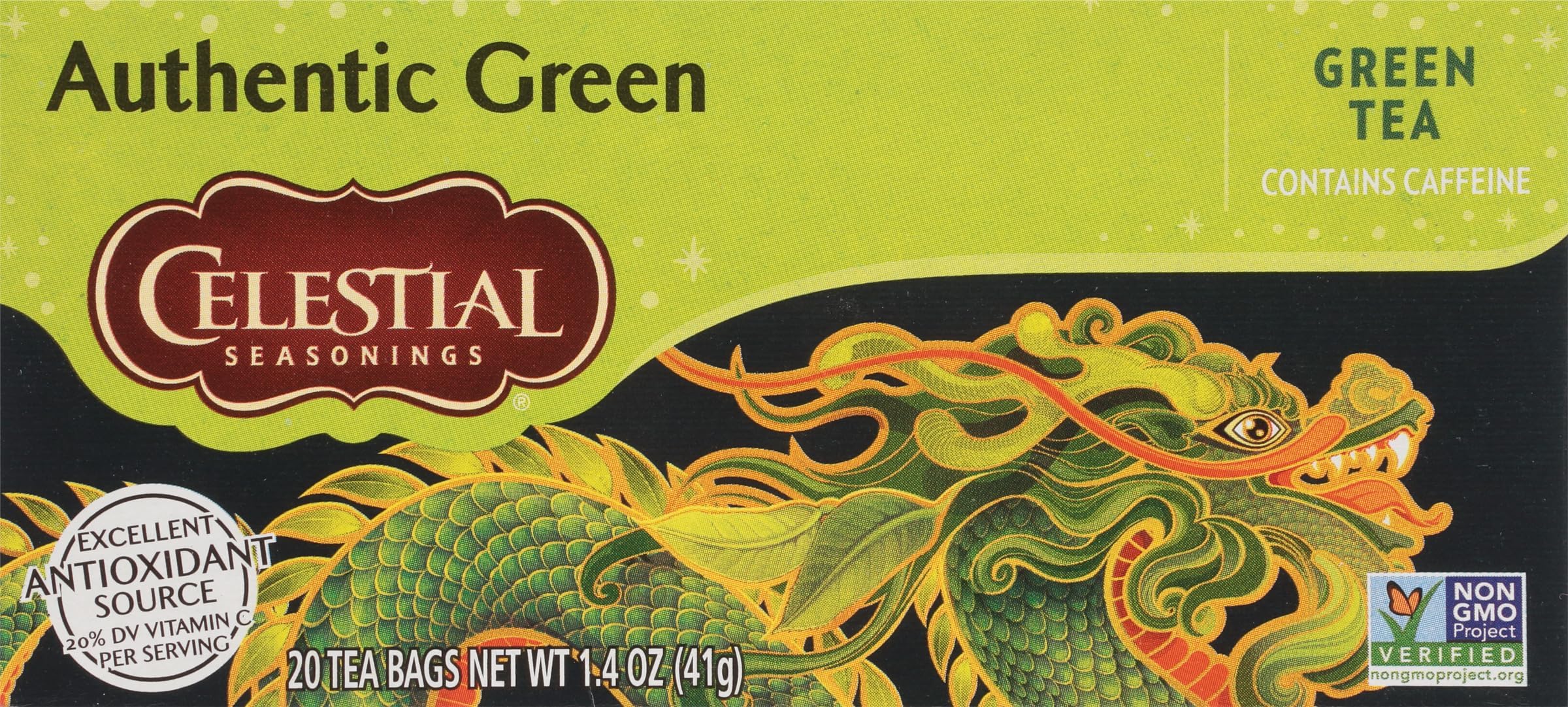 Amazon.com : Celestial Seasonings Green Tea, Authentic, Contains ...