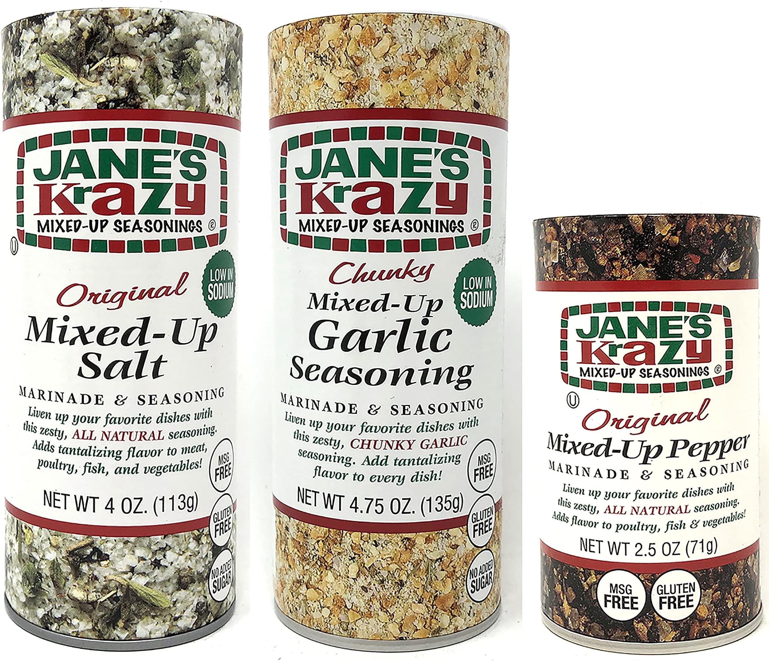 Amazon.com : Jane's Krazy Mixed-Up Original Salt Blend, 9.5 Ounce (Pack ...