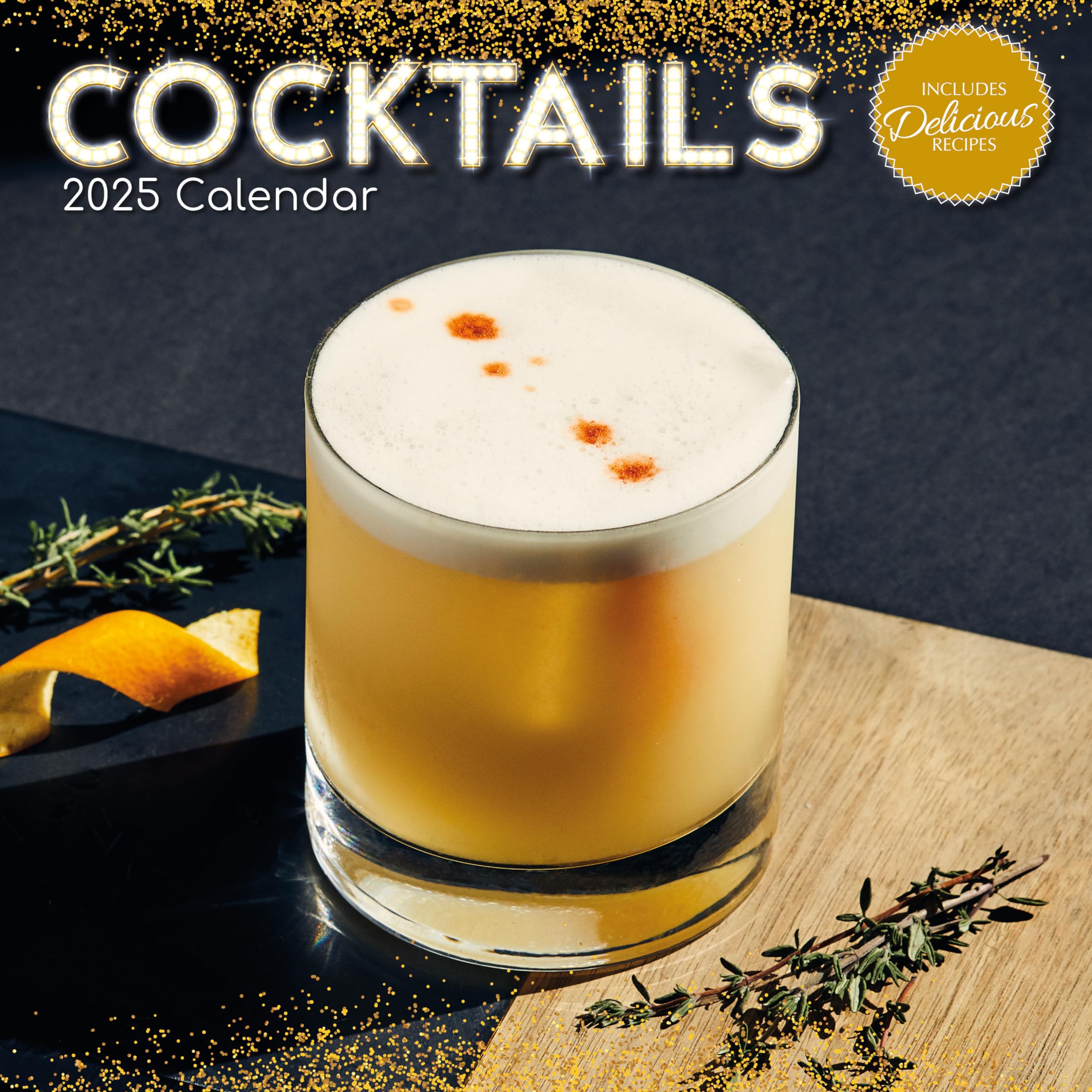 Amazon.com: 2025 Square Wall Calendar, Cocktails, 16-Month Food Theme ...