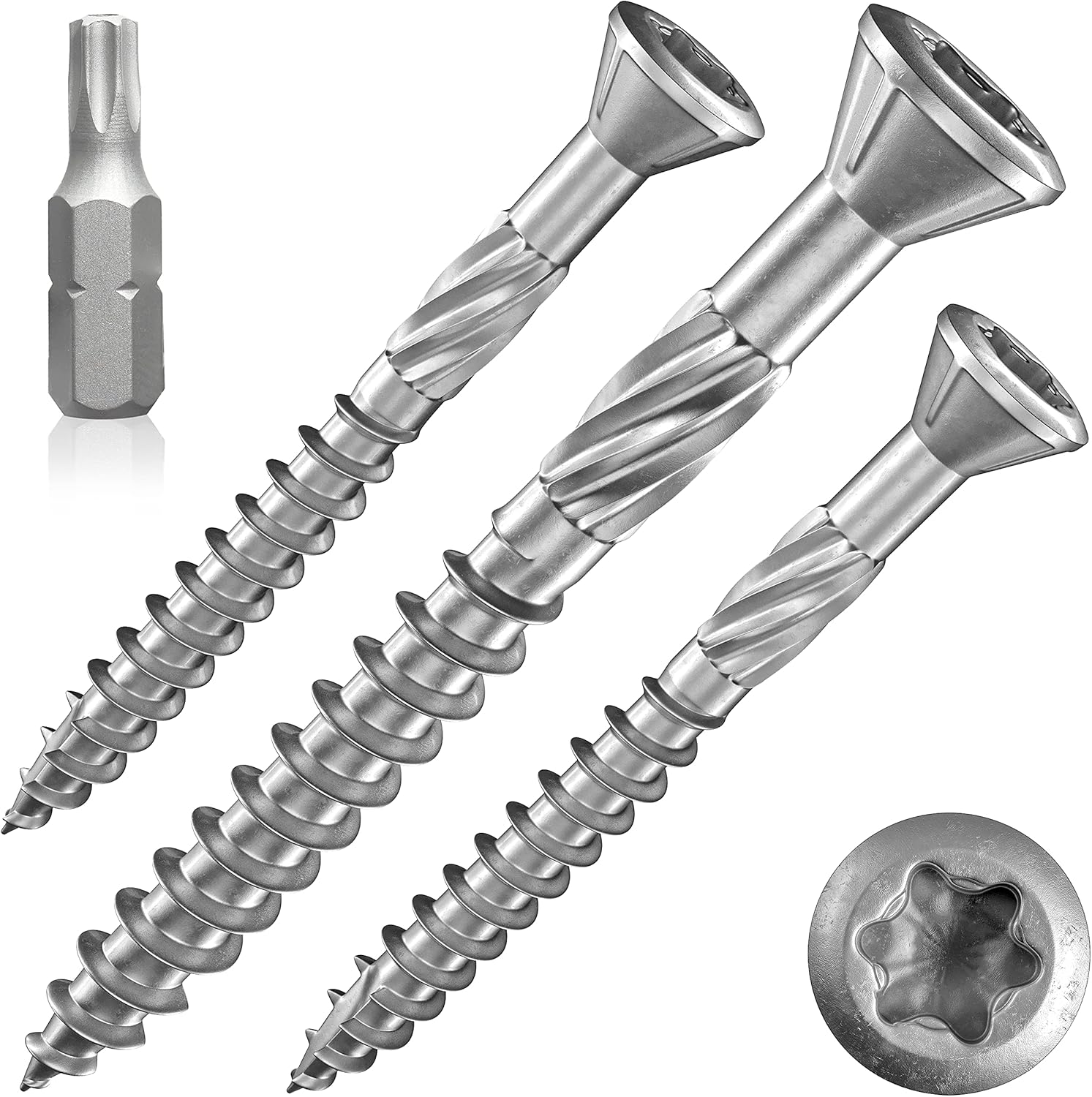 INNONEXXT Premium Stainless Steel Decking Screws C1 Incl Bit 5 0 X
