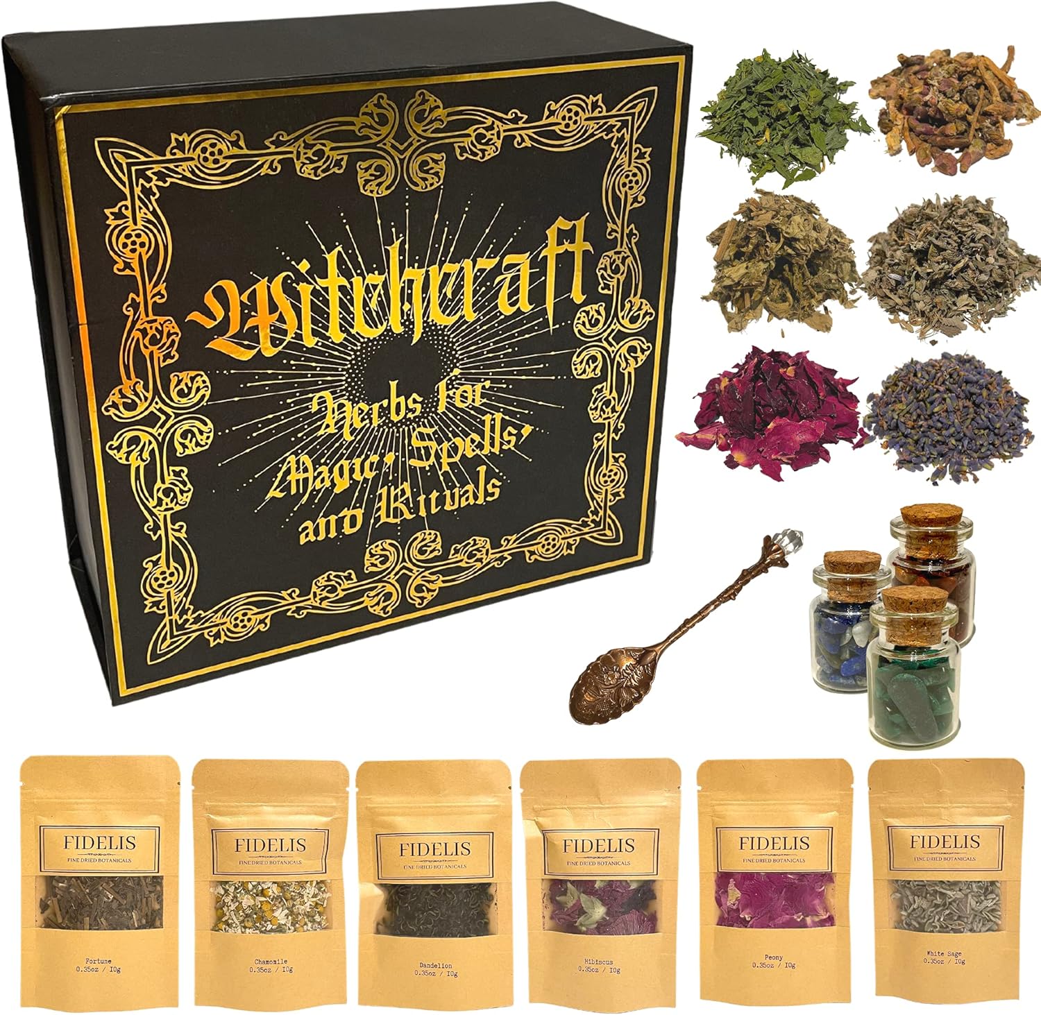 Amazon.com: Fidelis Witchcraft Supplies and Herbs for Spells 25 Premium ...