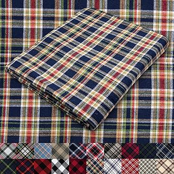 Amazon.com: Pico Textiles 2 Yards Bolt Blue Red Tan Tartan Plaid ...