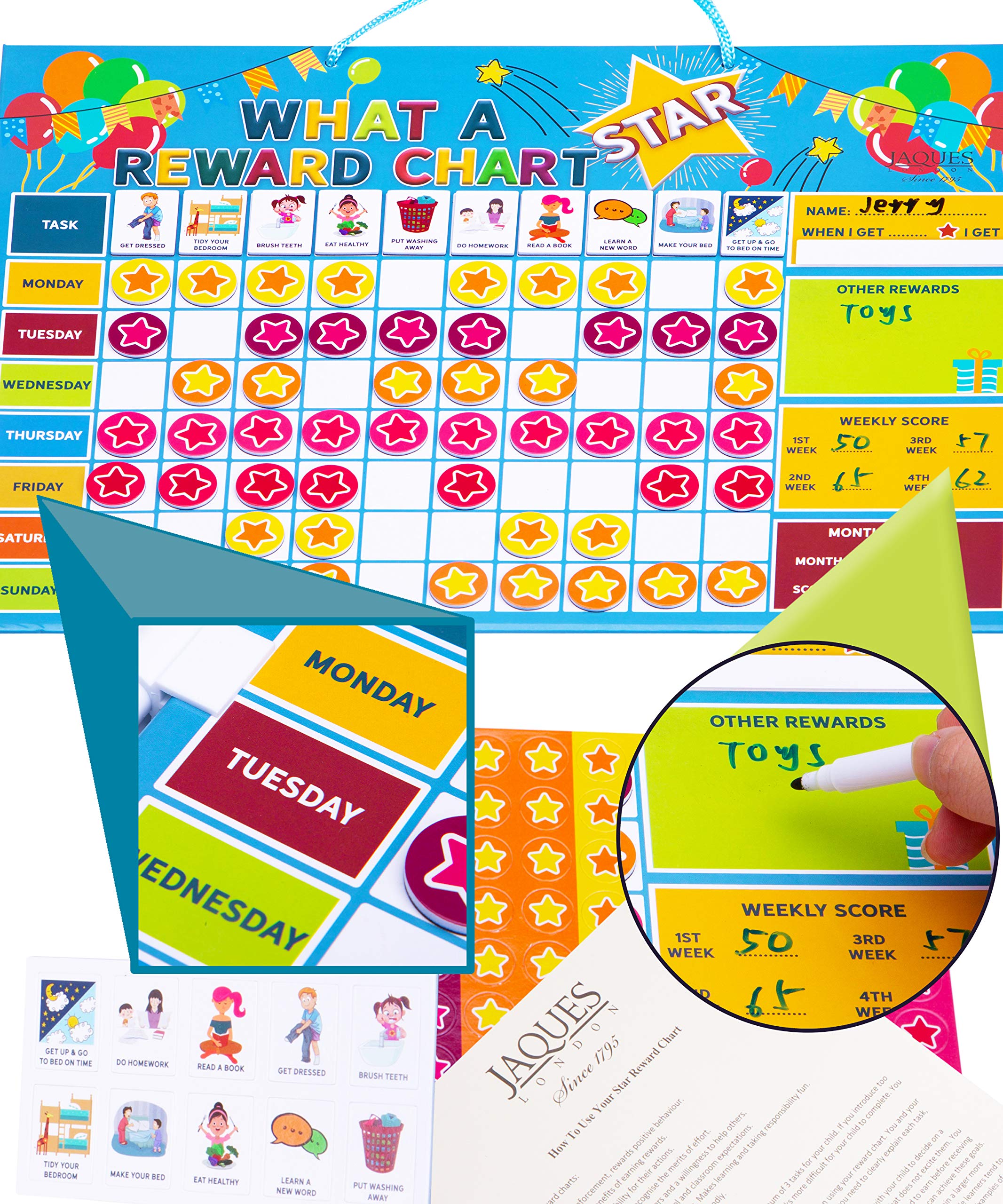 Buy Jaques of LondonReward Charts for Children | Magnetic Star Chart ...