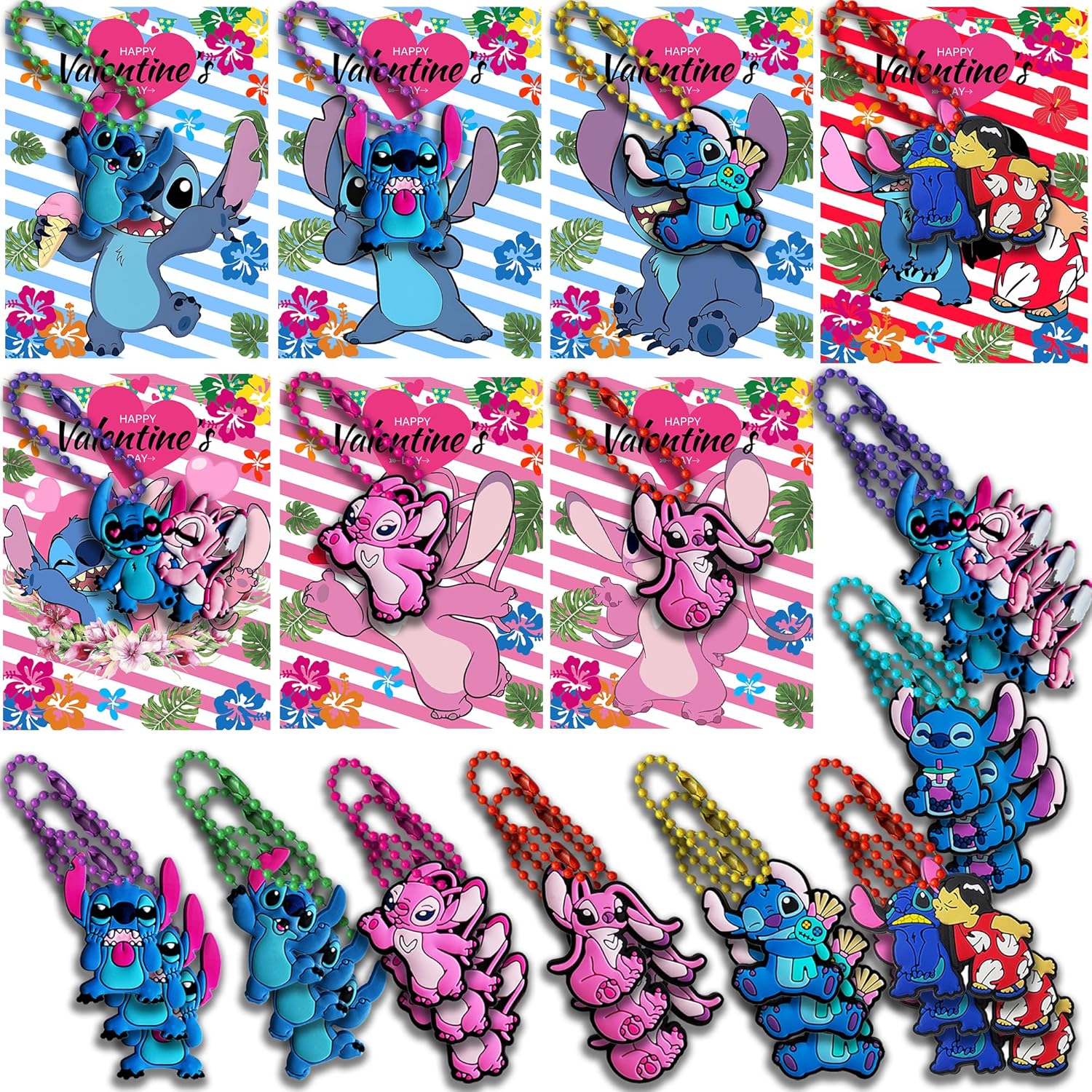 Amazon.com: XTSUI Stitch Valentines Day Gifts, 28 Packs Valentines Day ...