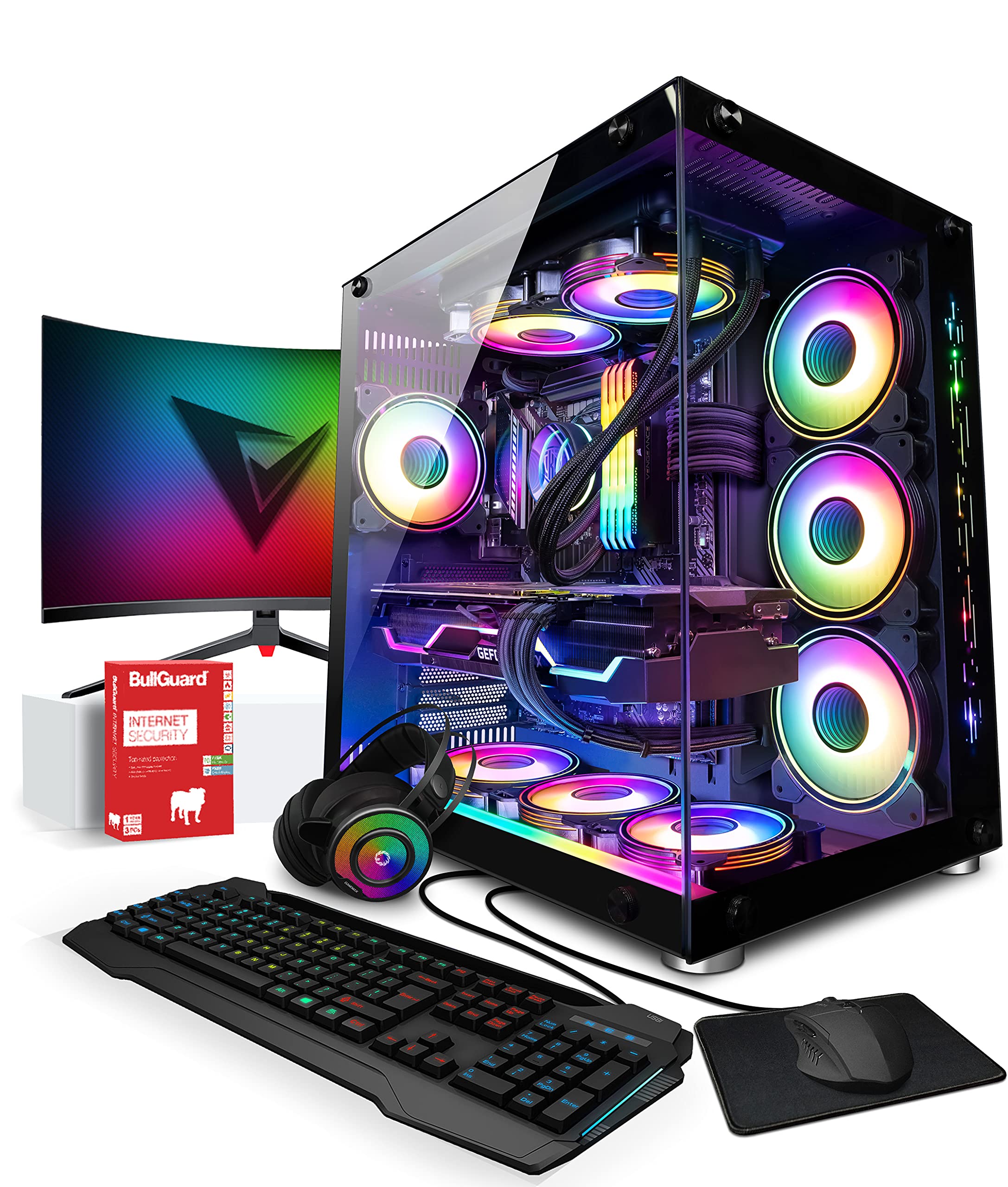 Buy Vibox VIII-50 Gaming PC SG-Series - 24" 144Hz Curved Monitor Bundle ...