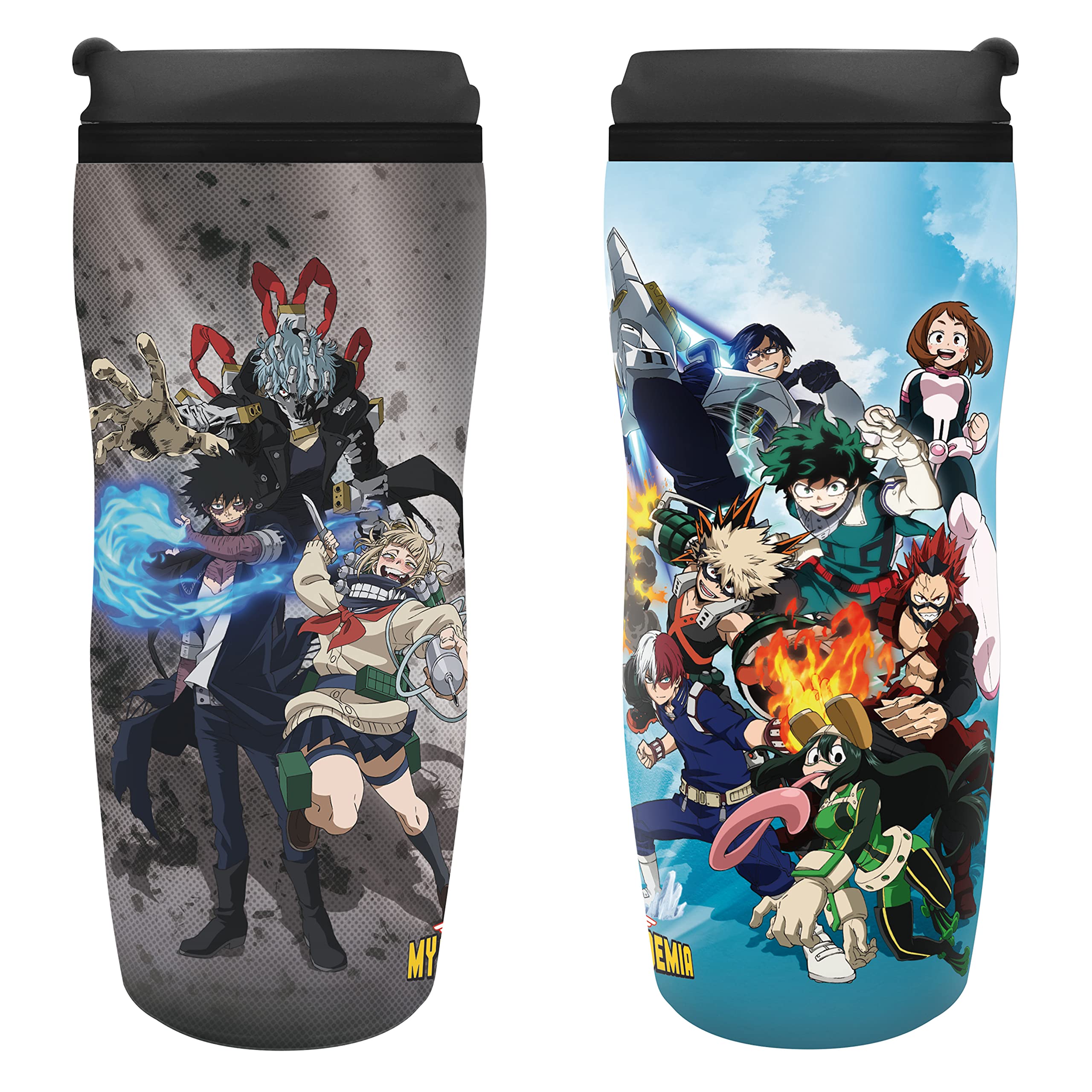 Amazon.com: ABYSTYLE My Hero Academia Heroes vs Villains Travel Mug 13 ...