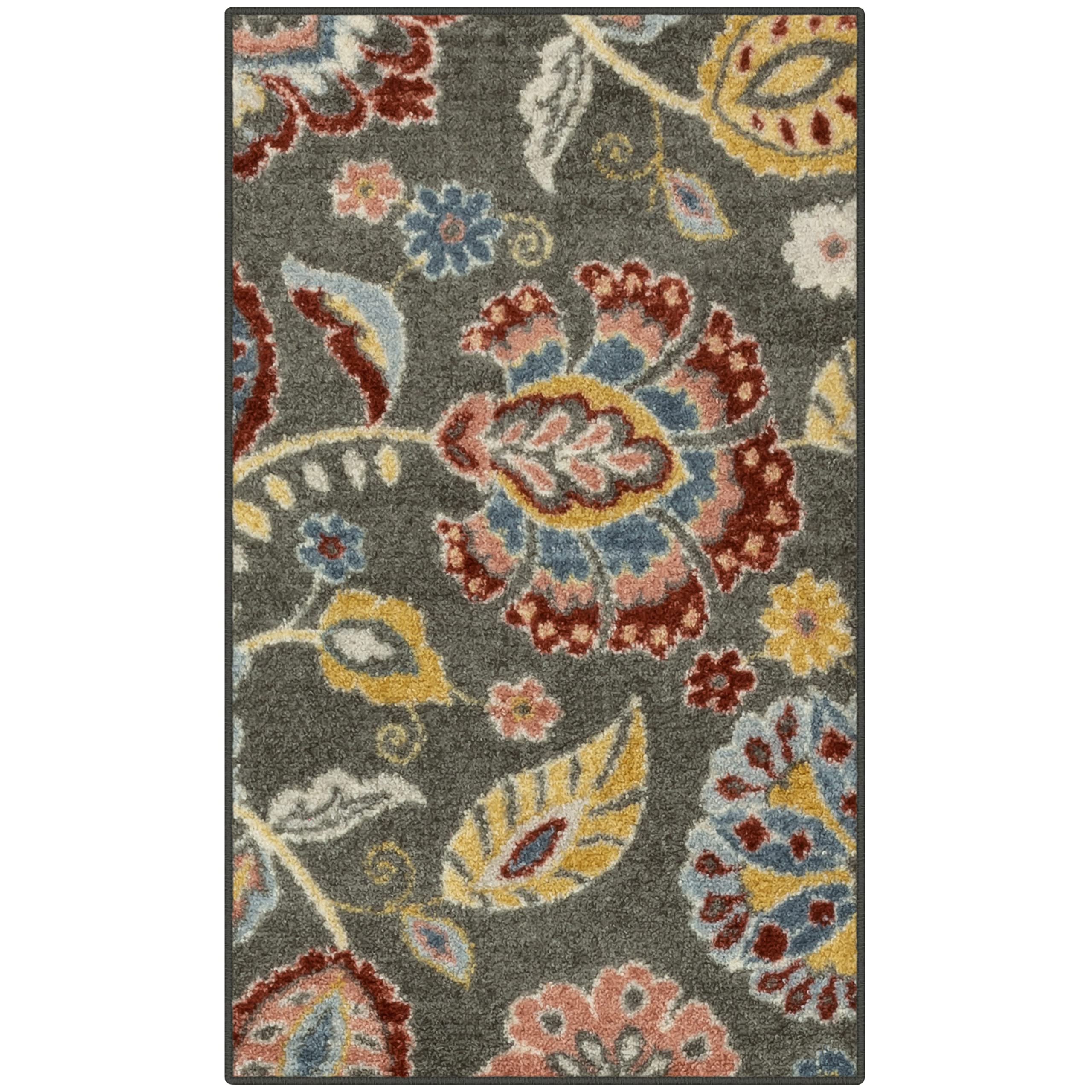 Maples Rugs Gardena Floral Kitchen Rugs Non Skid Accent Area Carpet ...