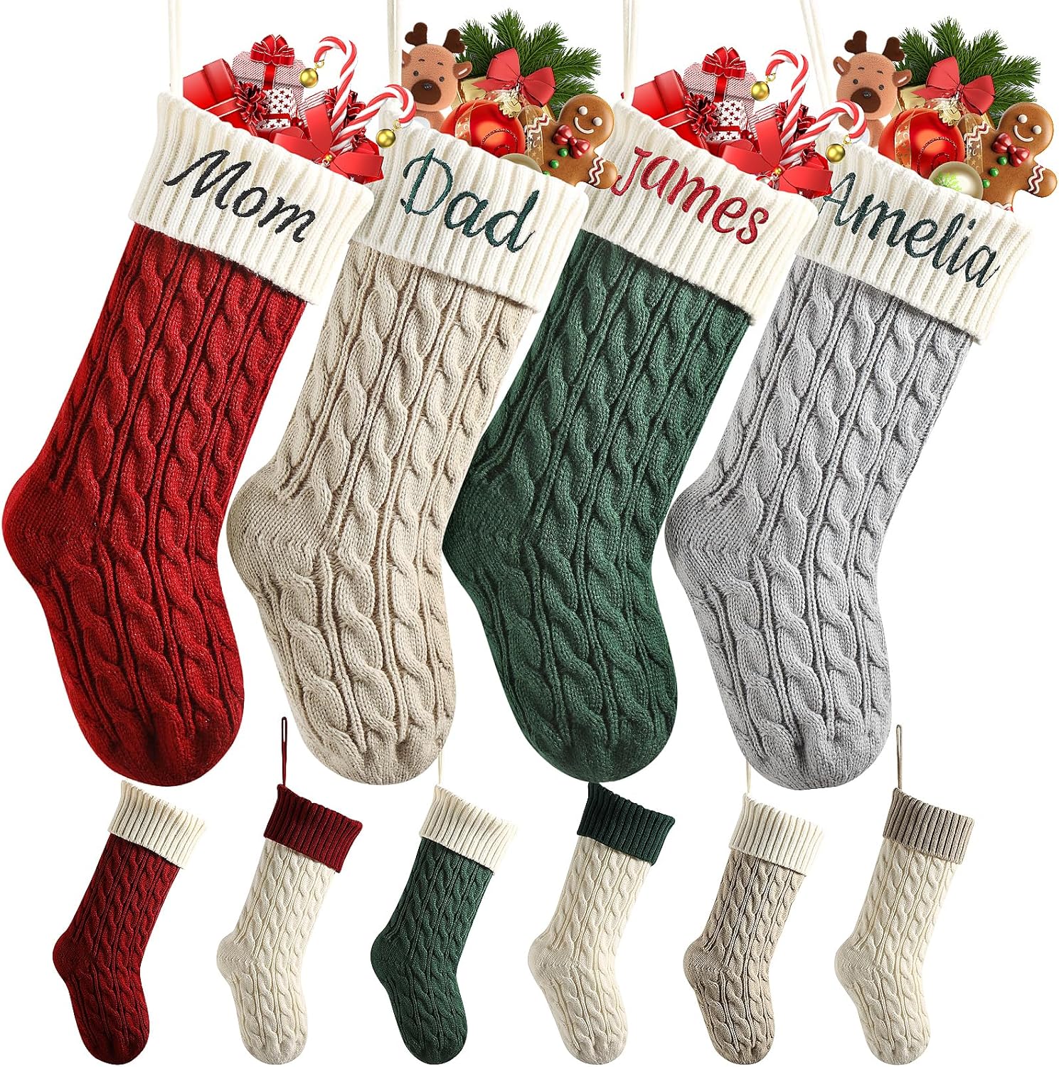Amazon.com: Personalized Christmas Stockings, 18” Large Custom ...