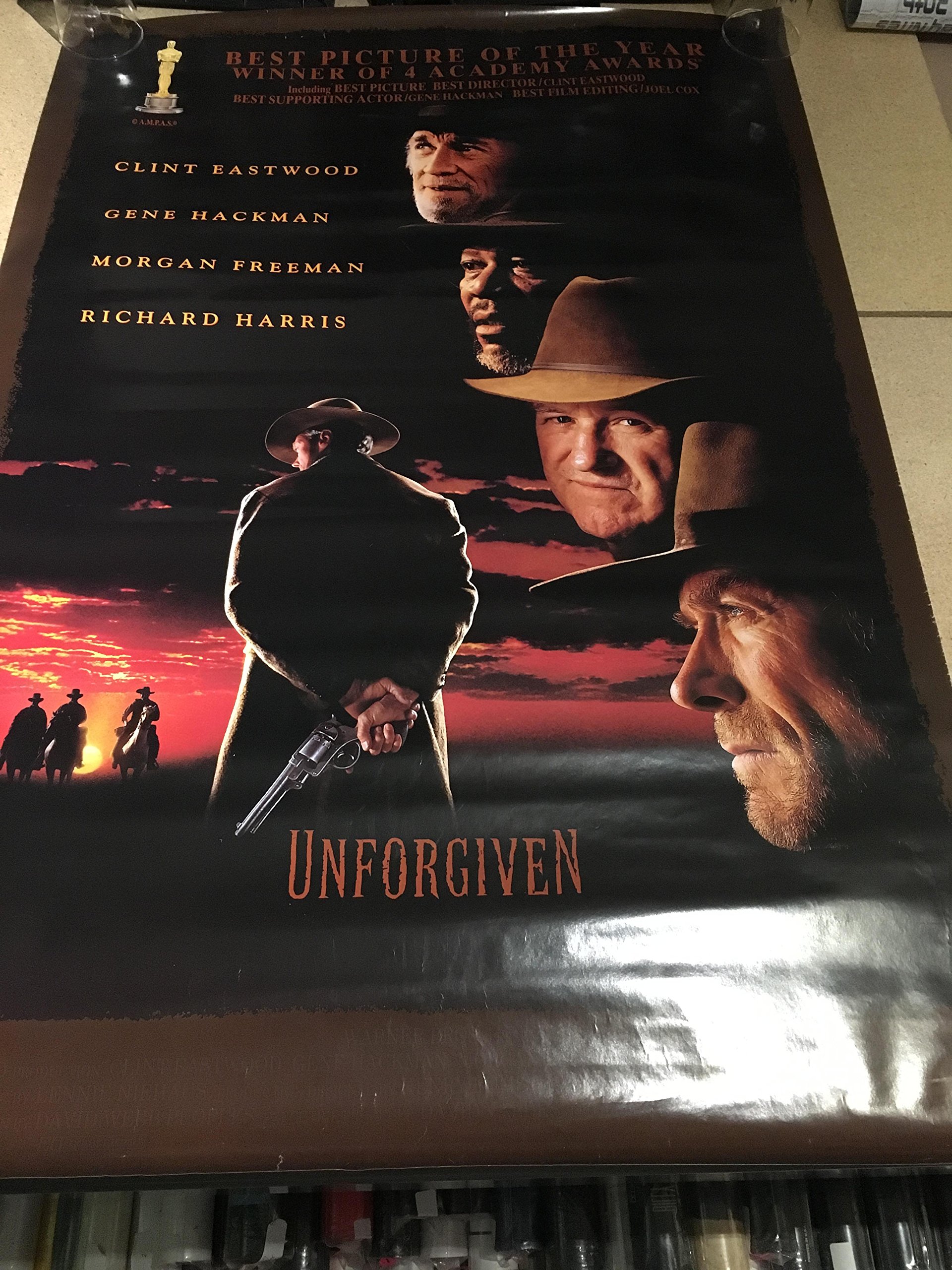 Unforgiven Original Poster Clint Eastwood On Gene Hackman's