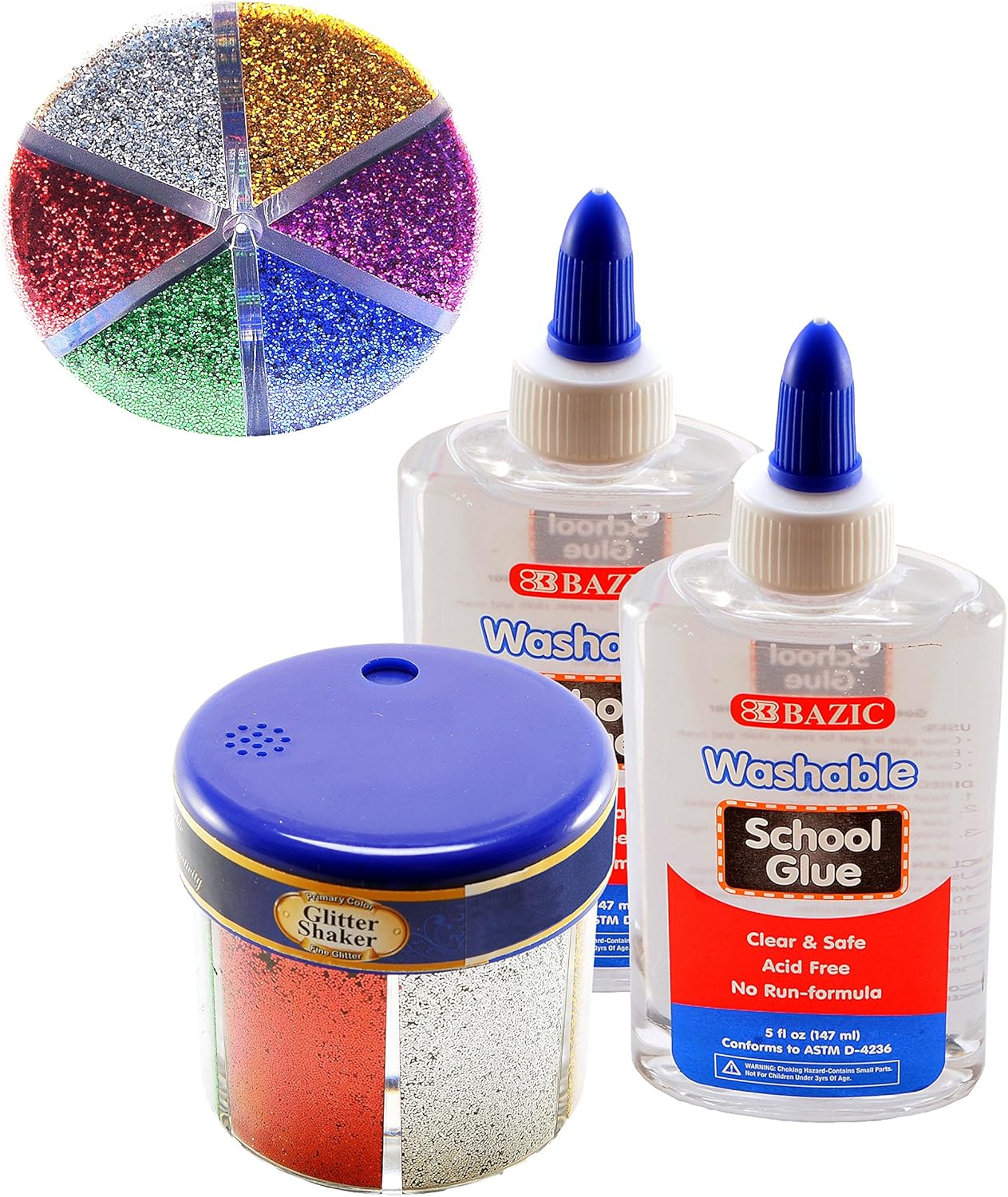 Amazon.com: School Glue, Clear, Washable, 5 Ounce Bottles - Non-Toxic ...