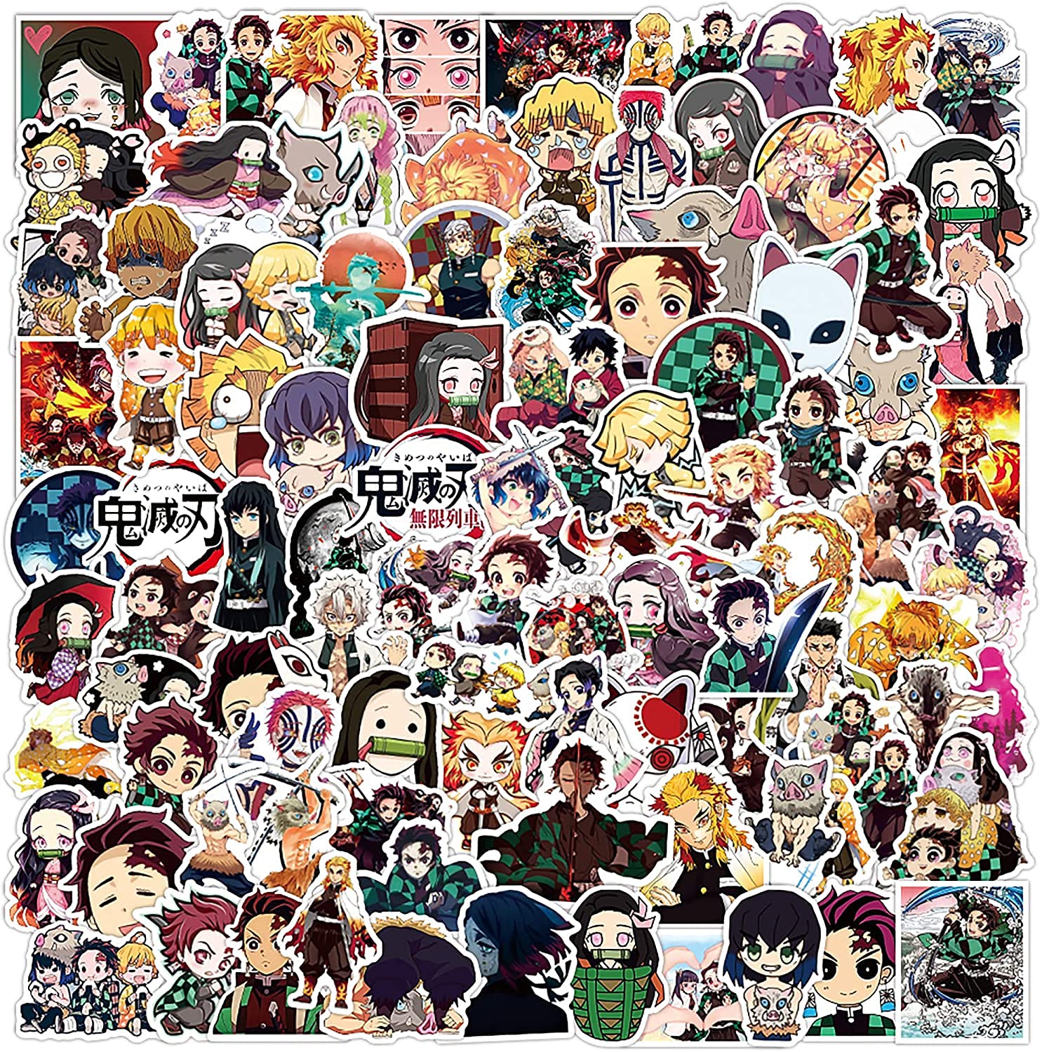 100pcs Demon Slayer Stickers Water Bottle Laptop Travel Case Car ...