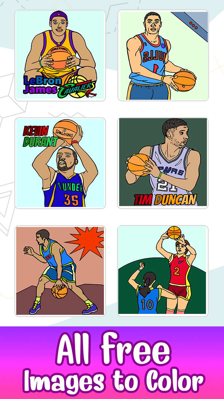 Basketball Color By Number - Glitter, Crayon Paint Book:Amazon.com ...