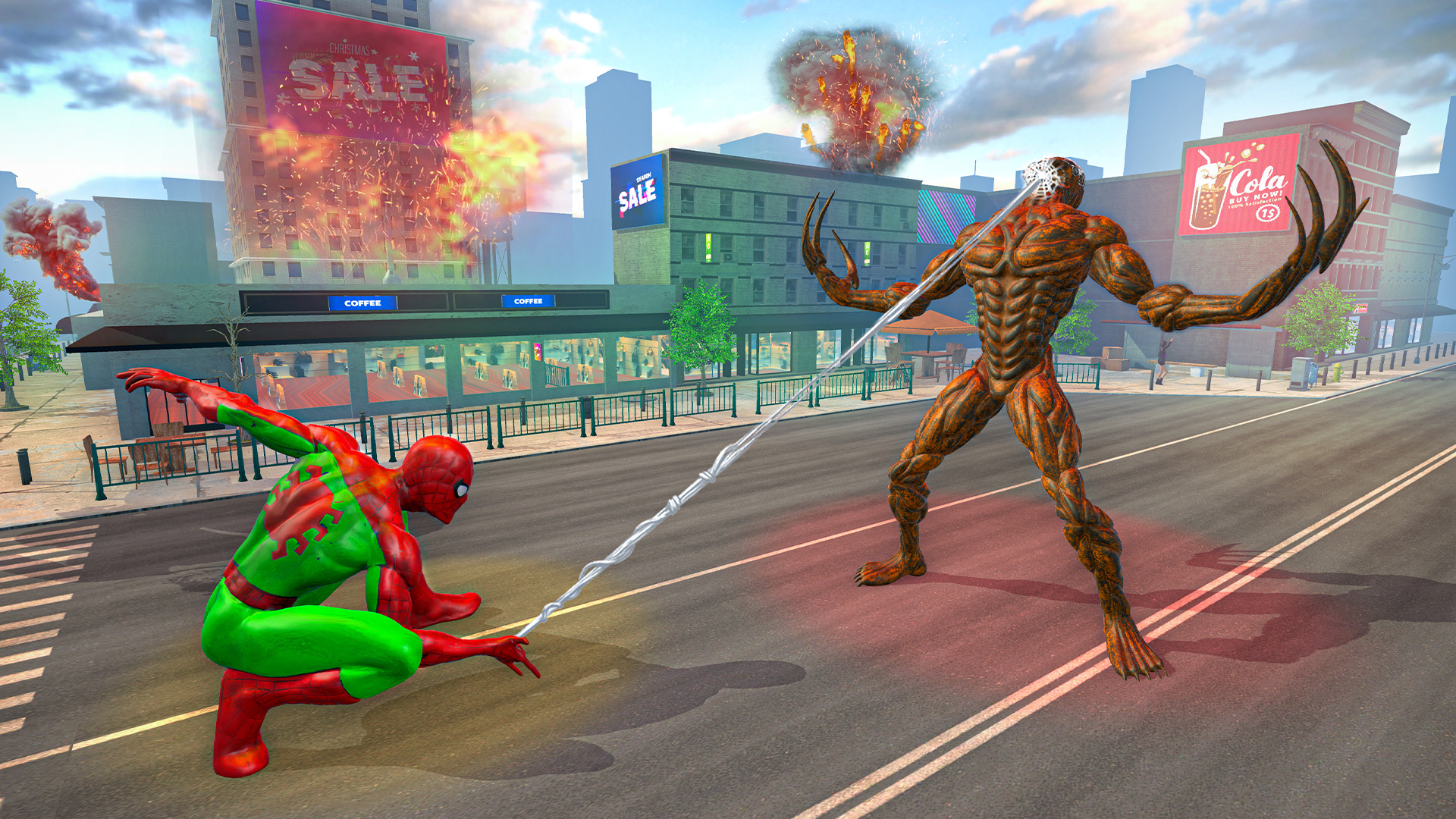 Super Hero Flying Spider Rescue Robot Games: Grand City Shooting Action ...