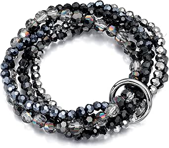 Amazon.com: Fiorelli Costume Jewellery Set Of 4 Metalic Bead Stretch ...