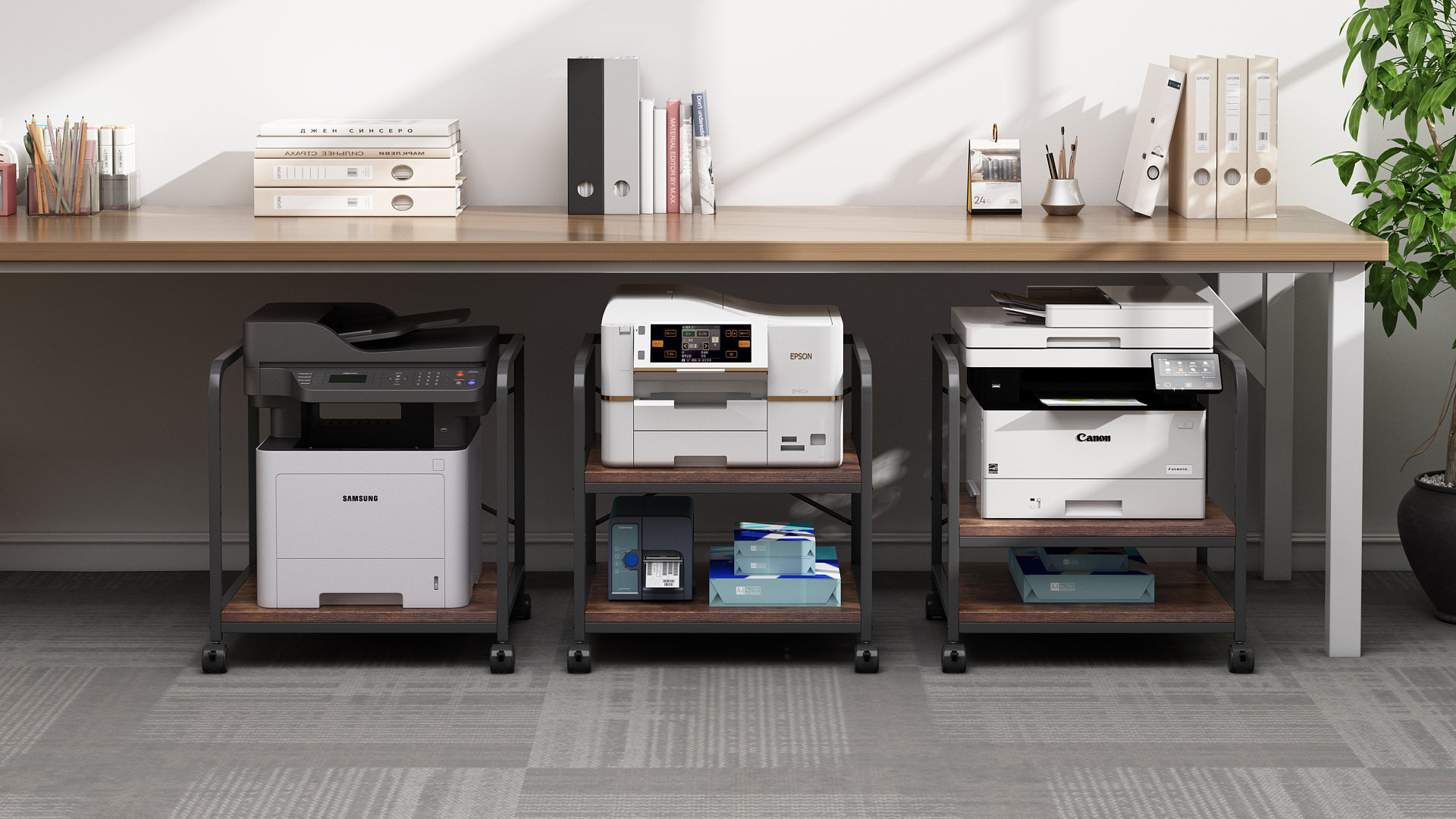 Watch 2 Tier Large Printer Stand Under Desk on Amazon Live