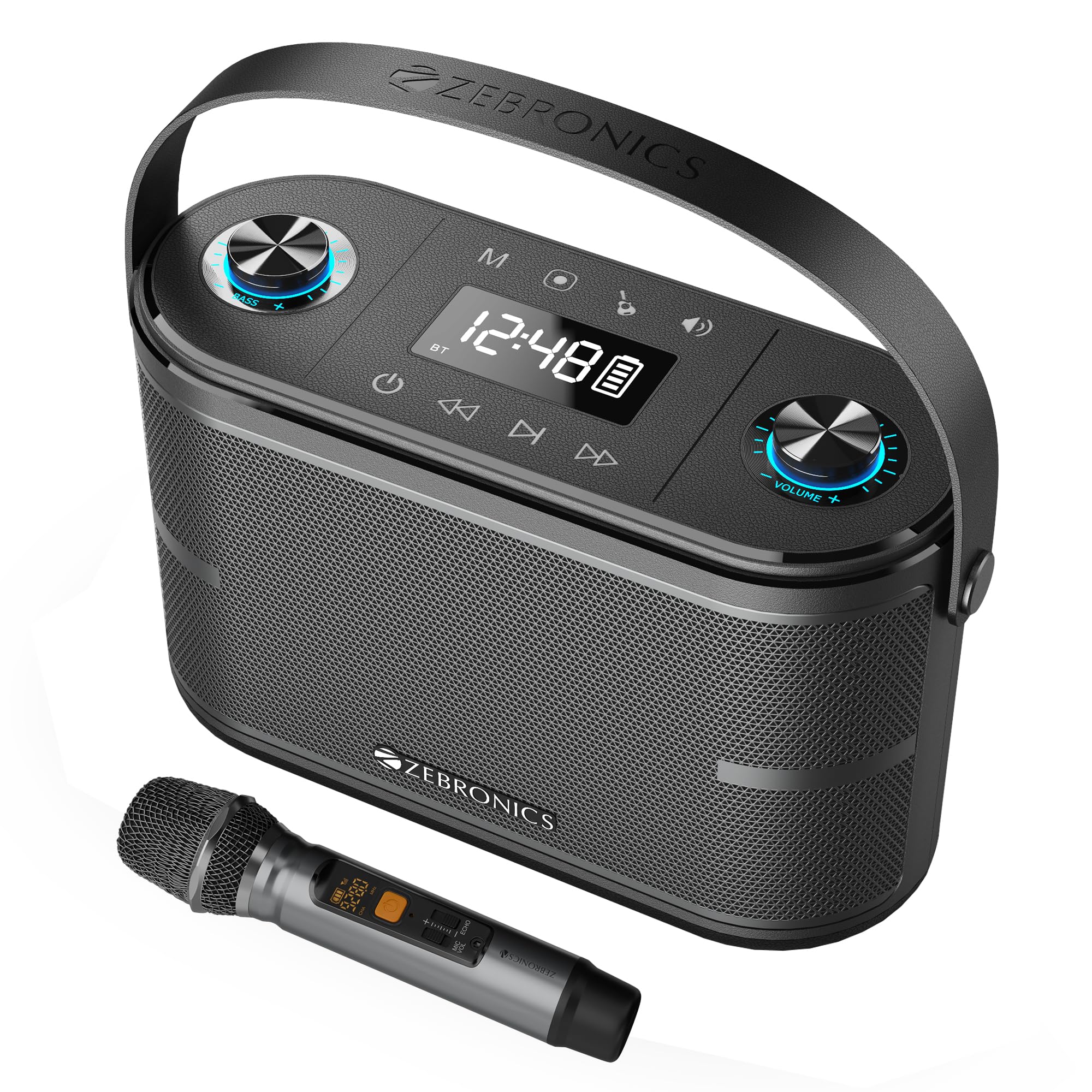 ZEBRONICS PROTONE ONE, Portable Bluetooth Speaker, 120W, 13h Playback ...