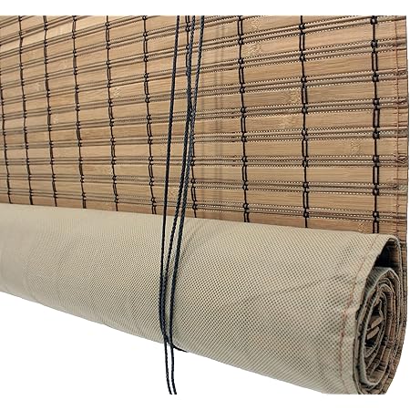 Amazon.com: Seta Direct, Brown Bamboo Slat Roll Up Blind with Privacy ...