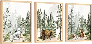 Amazon.com: EXCOOL CLUB Animal Wall Art For Baby Nusery - 12x16 ...