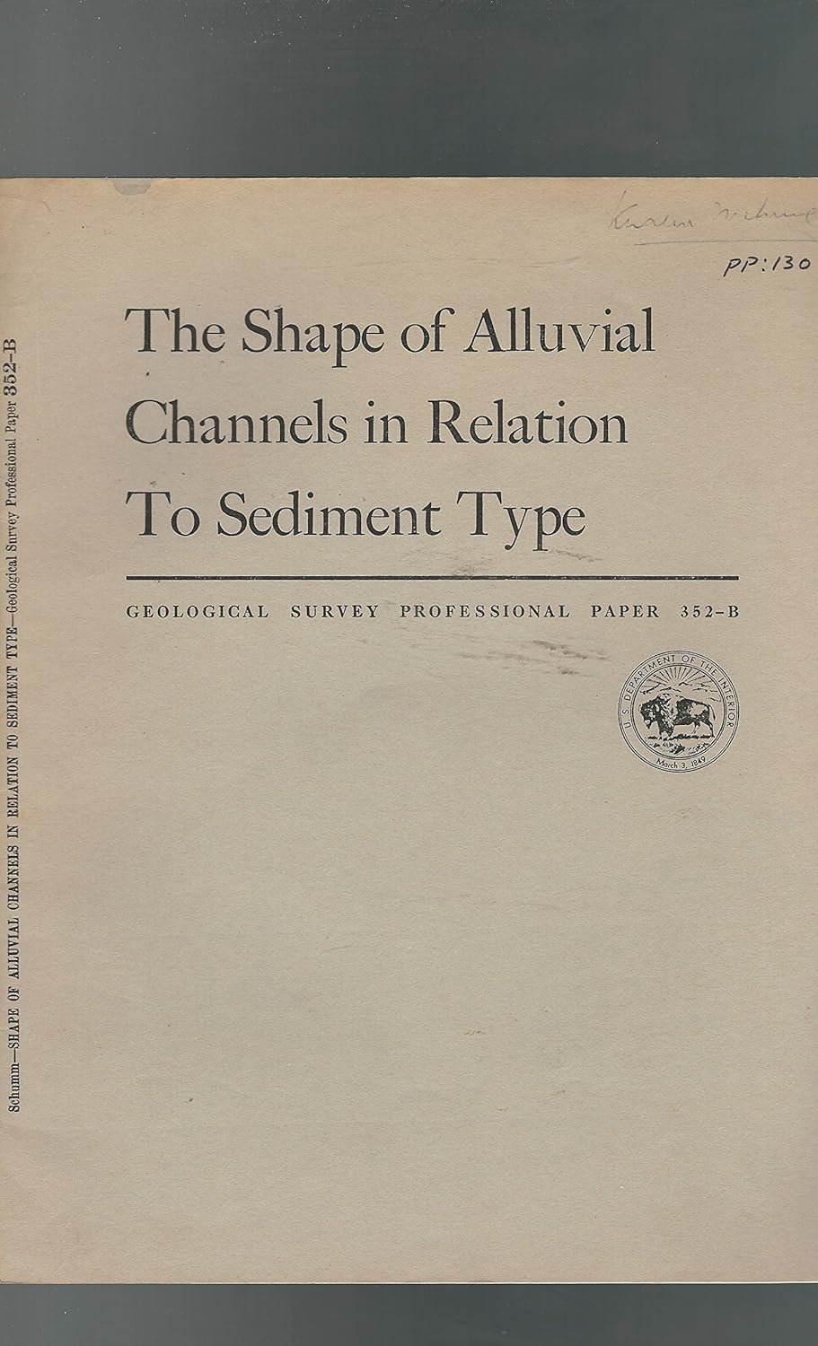 THE SHAPE OF ALLUVIAL CHANNELS IN RELATION TO SEDIMENT TYPE. Erosion ...