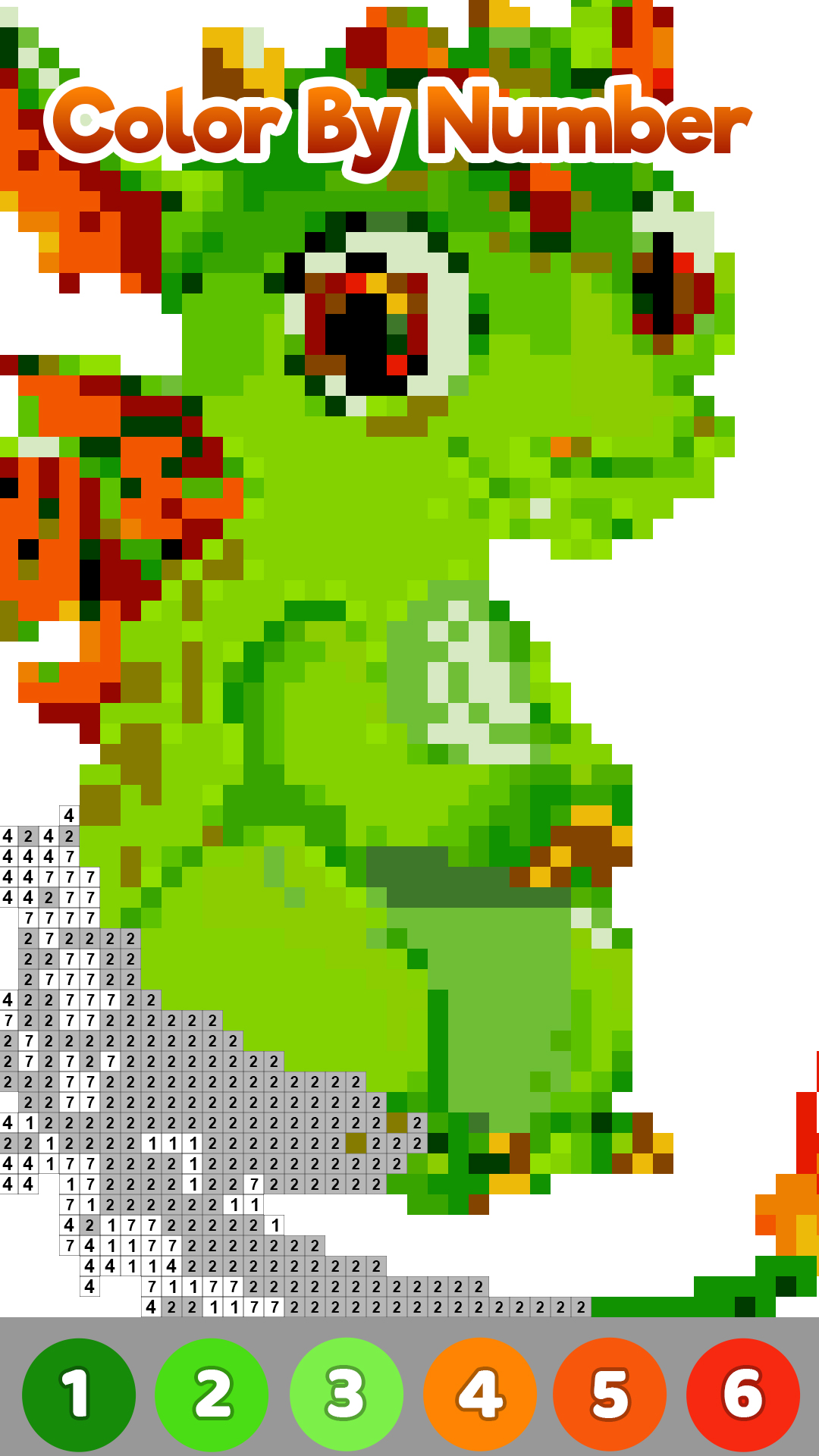 Dragons Pixel Art - Paint by Number, Sandbox Coloring Book Pages:Amazon ...