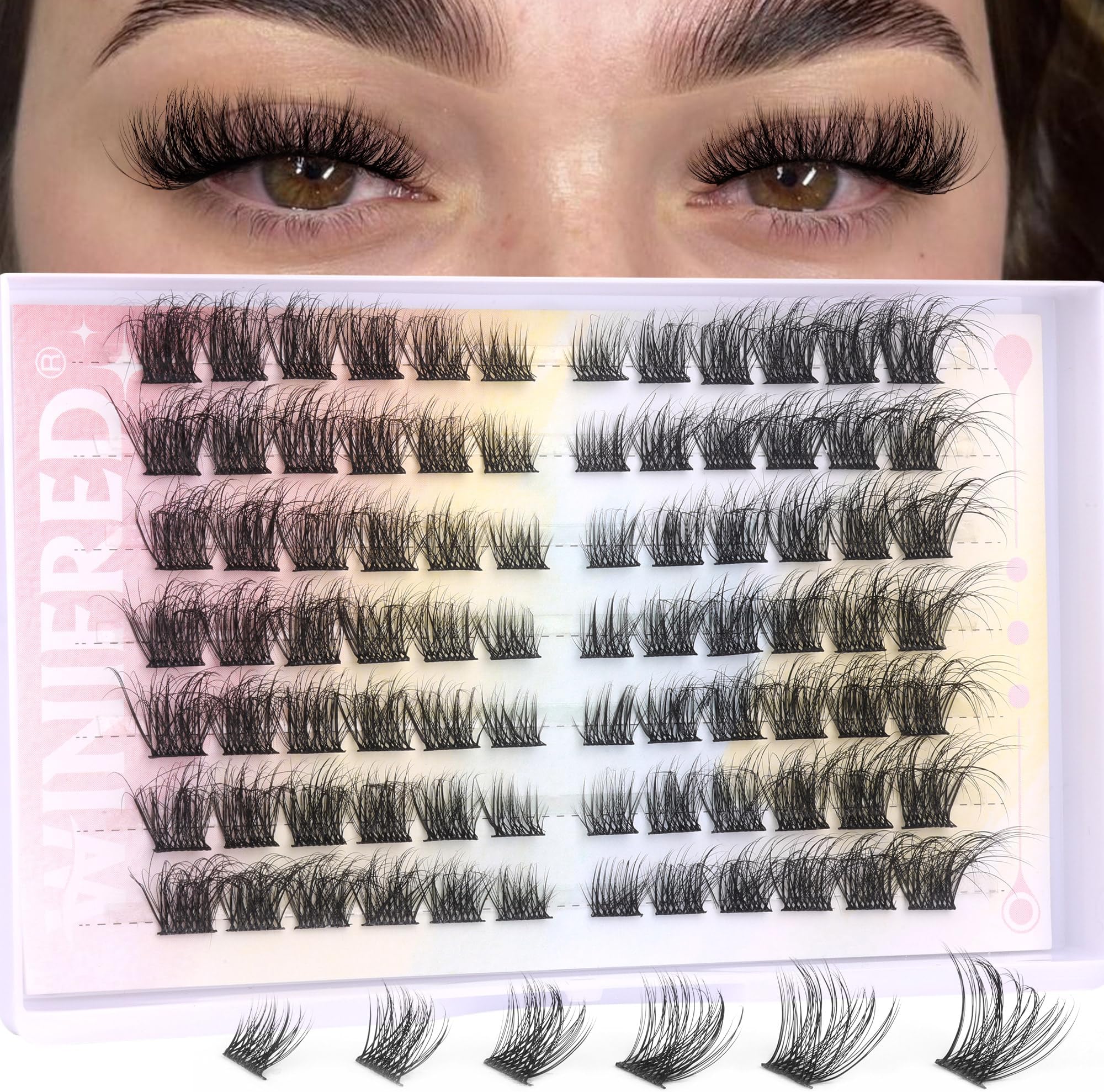 Amazon.com: Wispy Lash Clusters Natural Eyelash Clusters Cat Eye ...