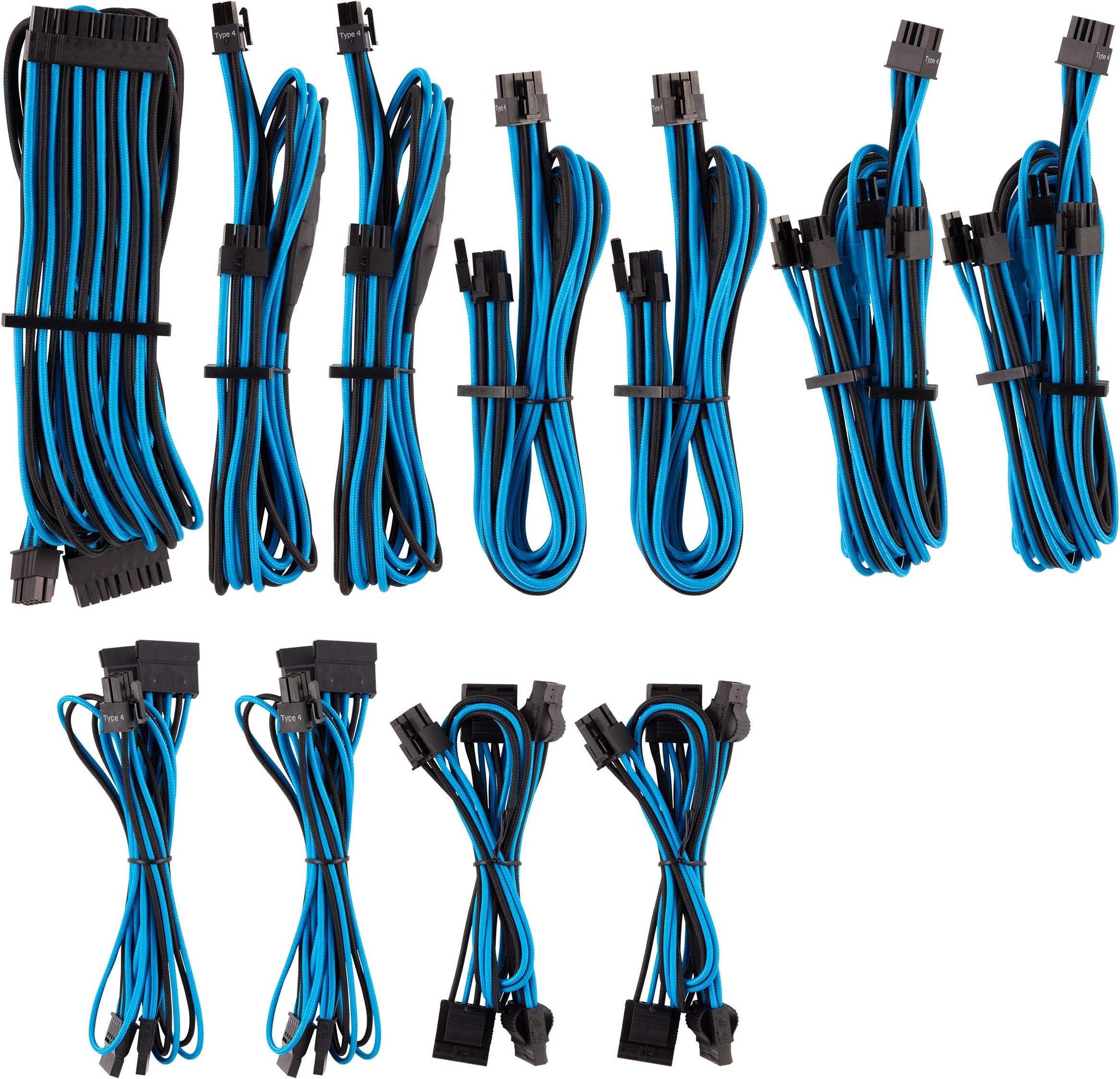 Amazon.com: CORSAIR Premium Individually Sleeved PSU Cables Pro Kit ...