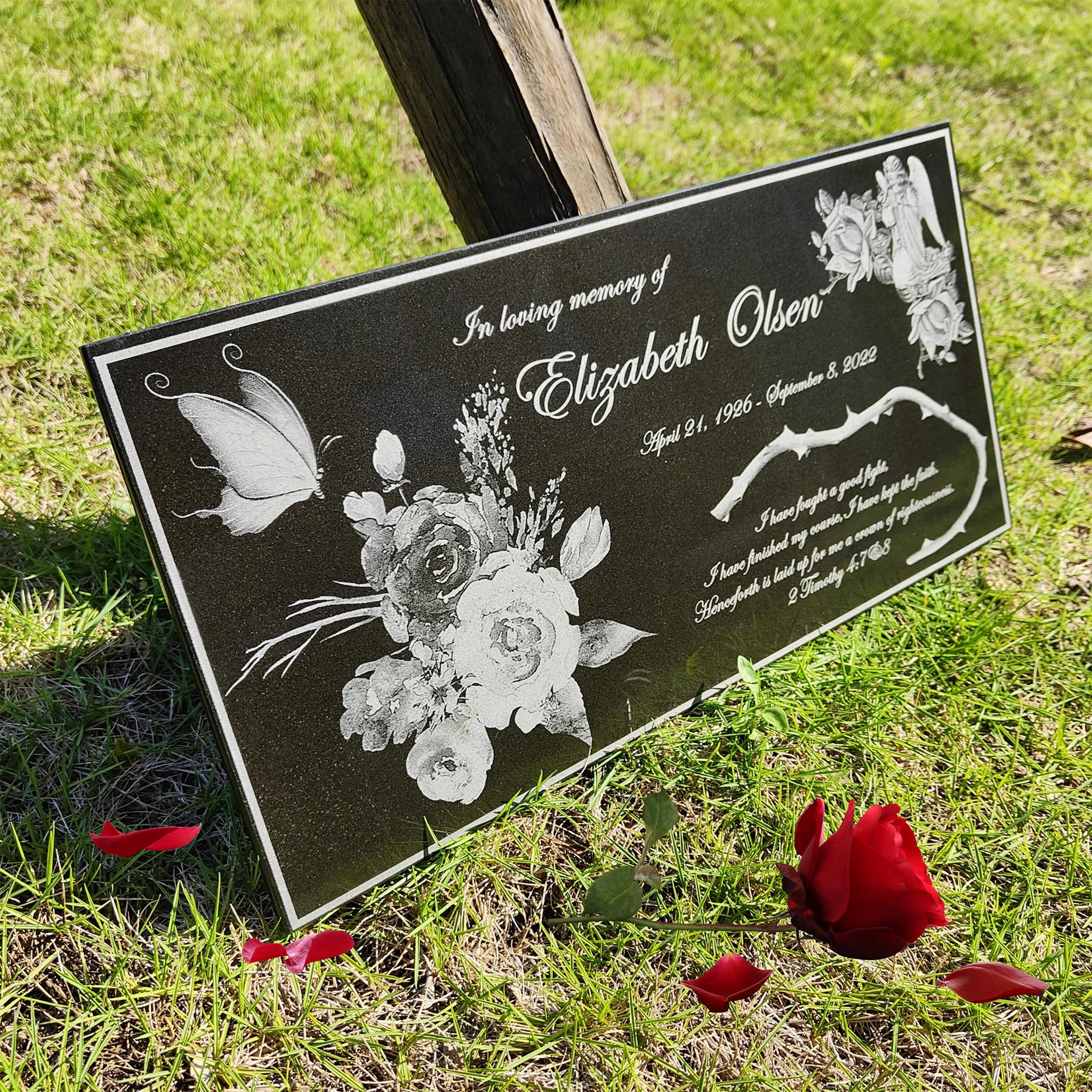 Amazon.com : Headstone Grave Personalized, Grave Marker Cemetery ...