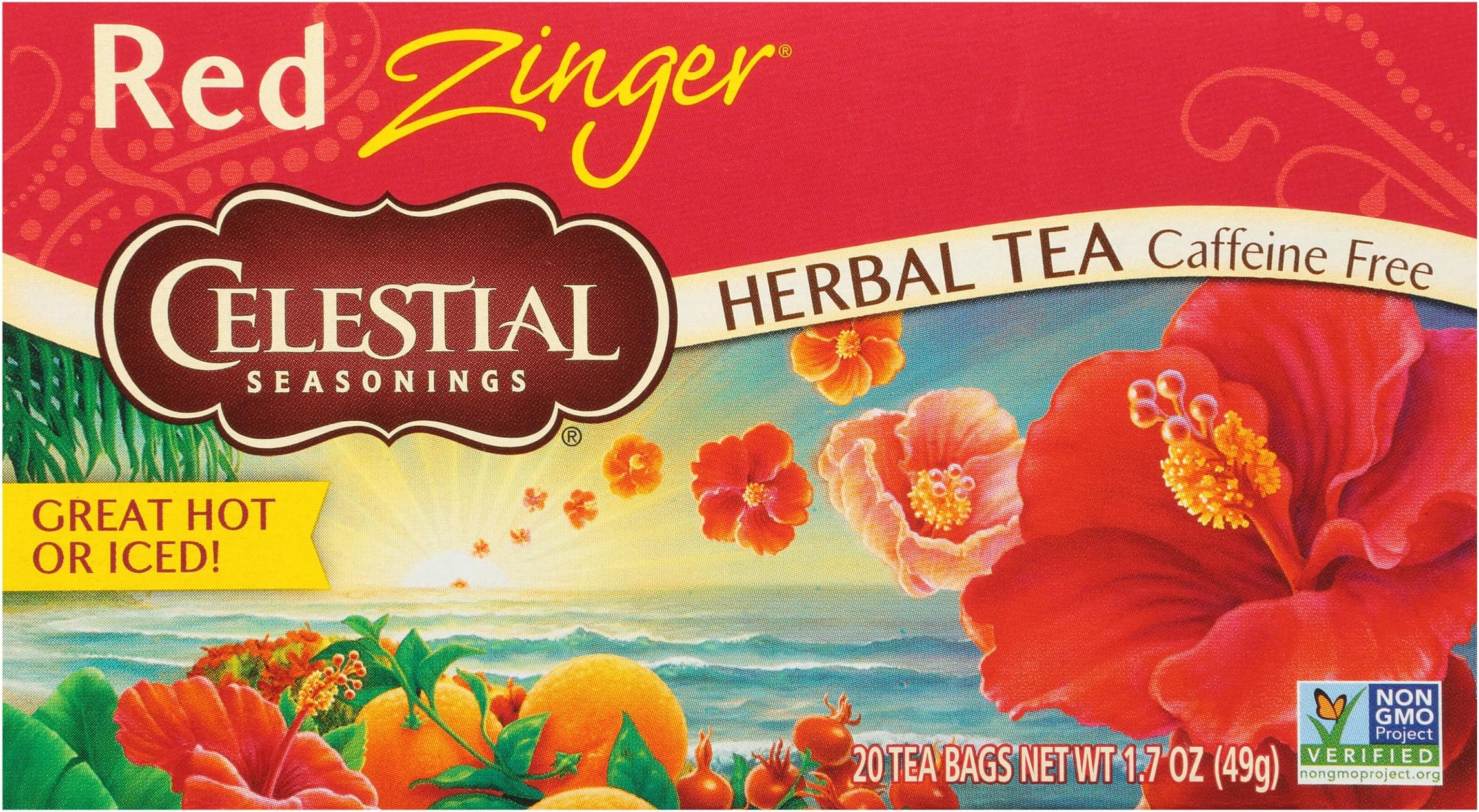 Amazon.com : Celestial Seasonings Tea Caffeine Free Herbal Tea, Red ...