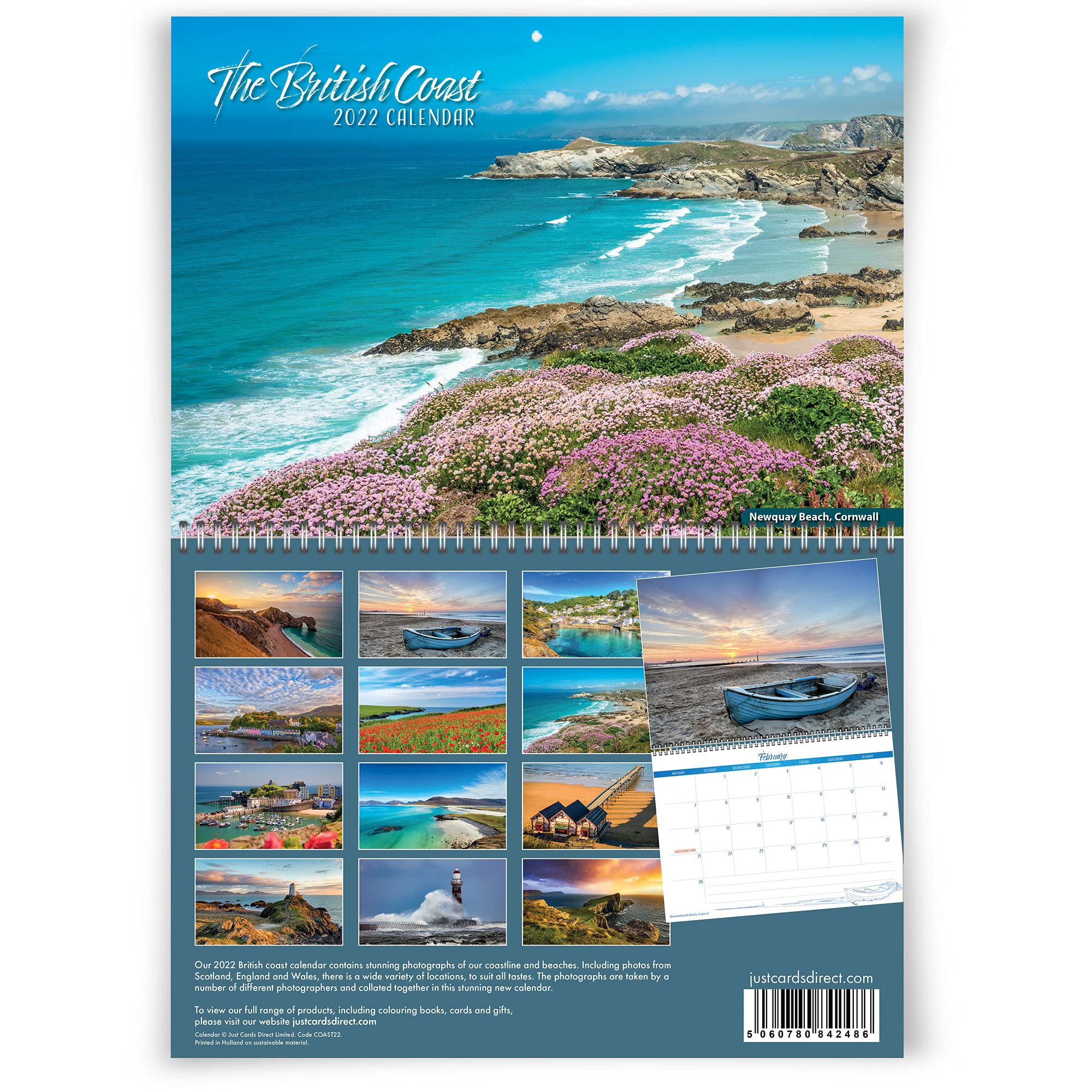 British Coast 2022 Calendar - month view calendar, with beautiful ...