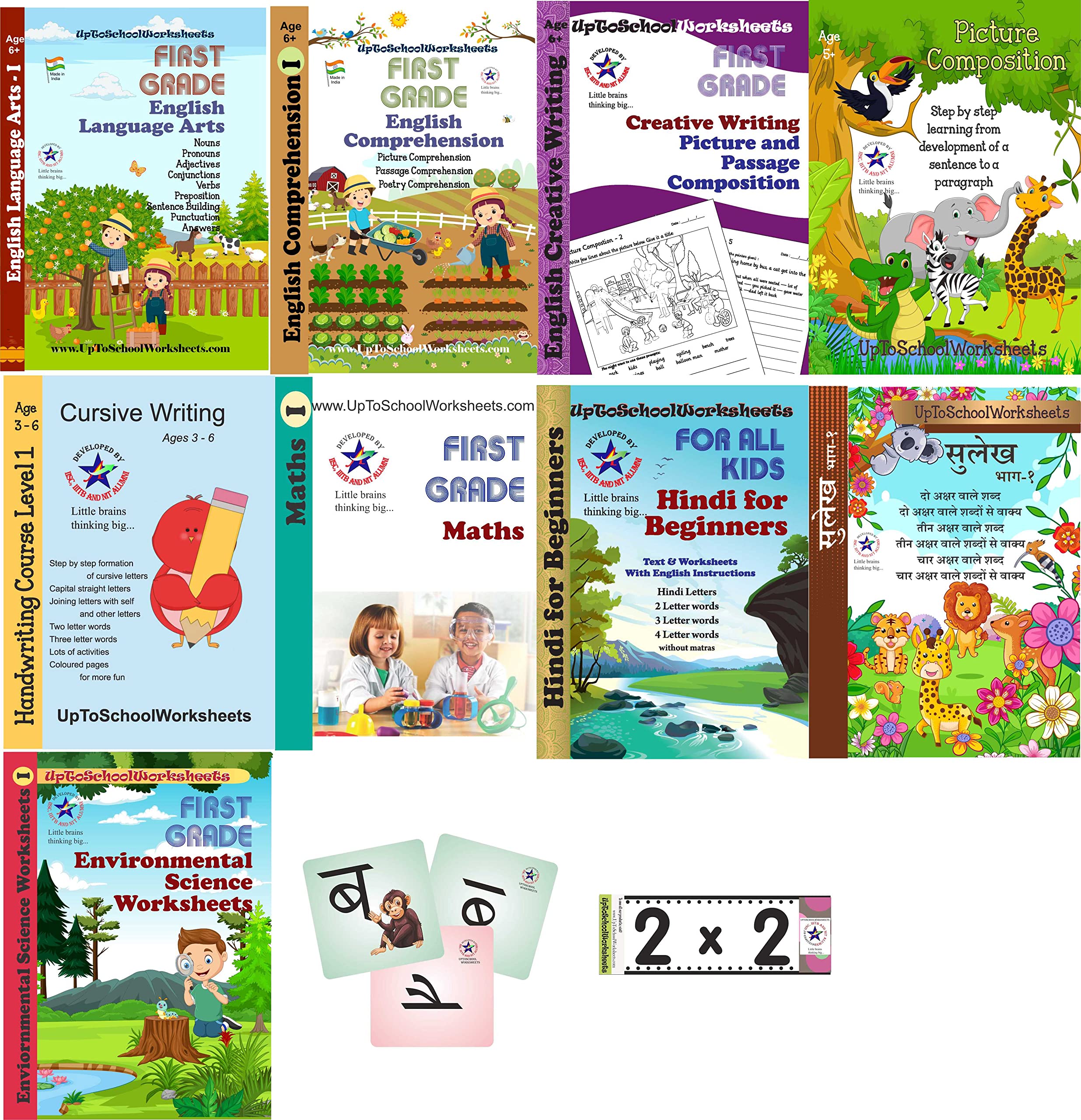 Buy Set Of All Class 1 Worksheets-CBSE/ICSE-With Answer Key- English ...