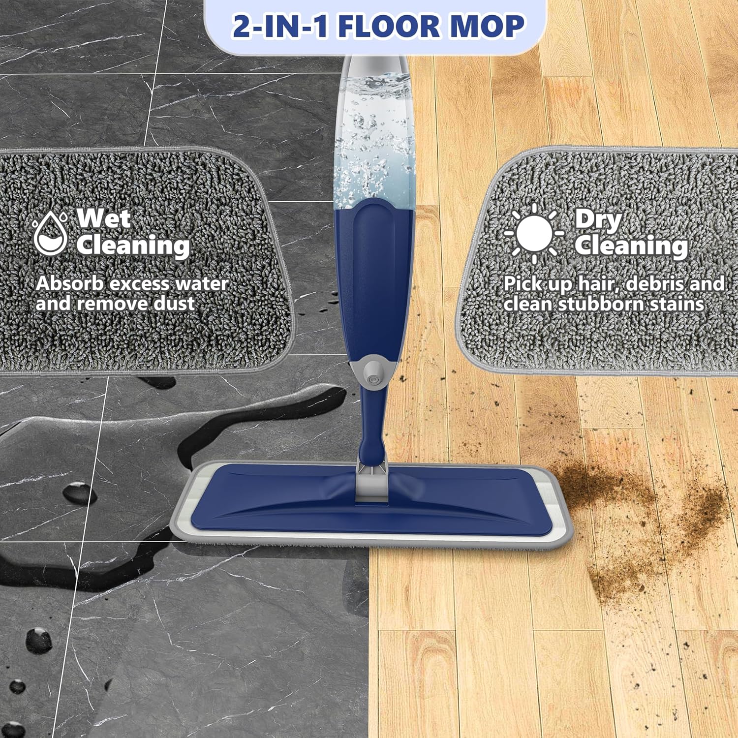 Trapeadores en aerosol para limpieza de pisos, mopa de piso de madera ...