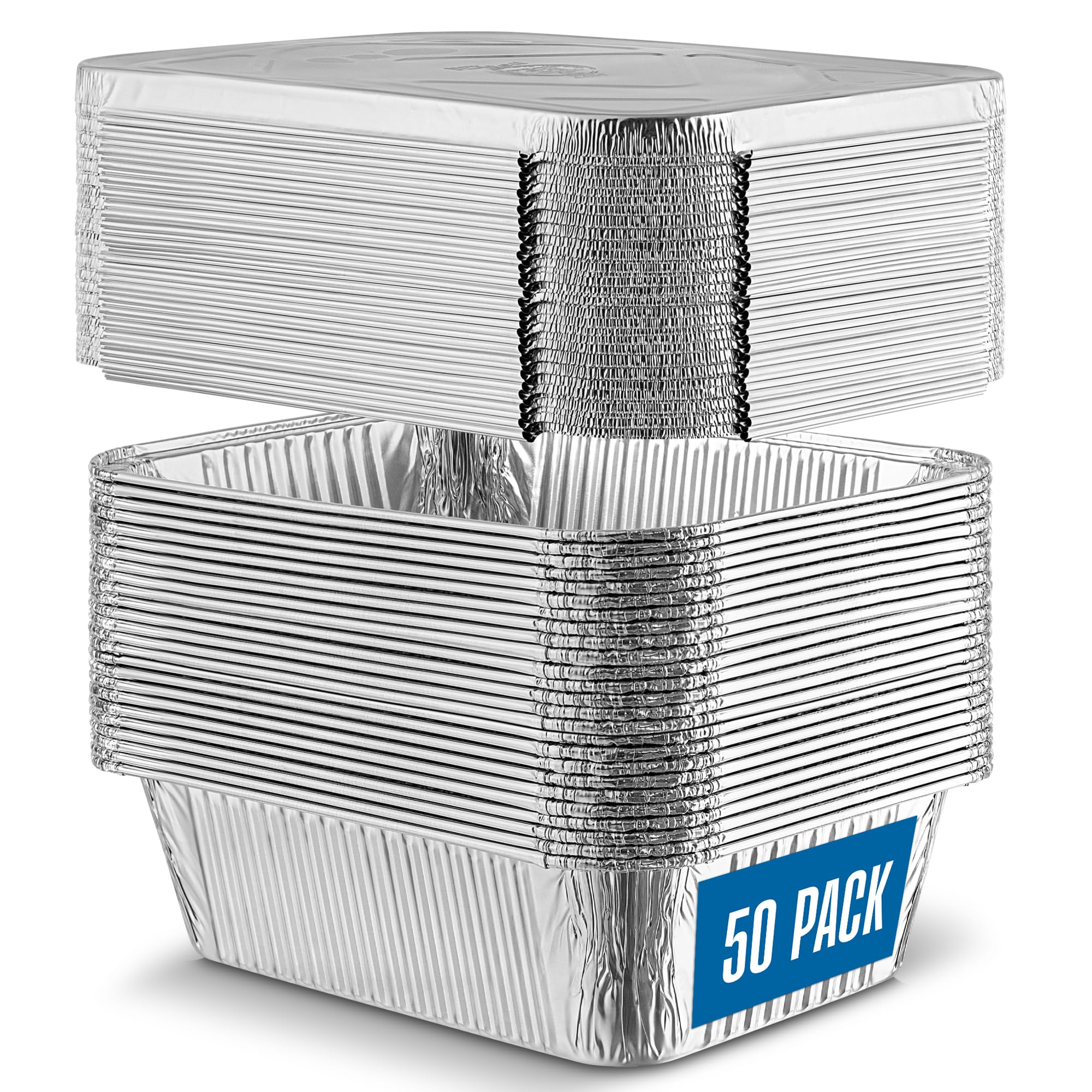 Snapklik.com : PLASTICPRO 50 Pack Aluminum Pans 8 X 10" Disposable Pans