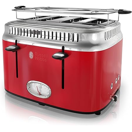 Amazon.com: Russell Hobbs TR9150RDR Toaster, 2-Slice, Red: Home & Kitchen