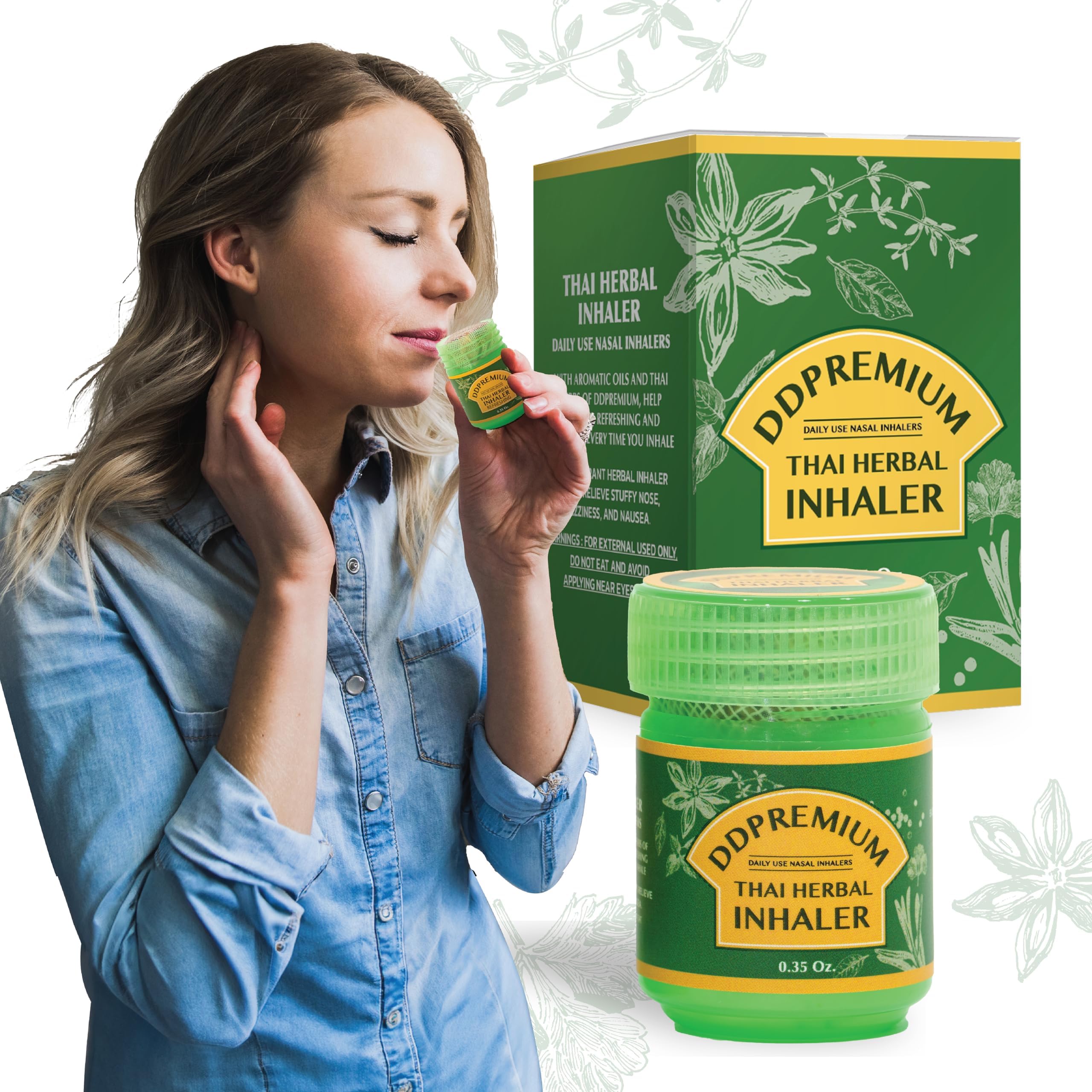 Amazon.com: SABUNNGA Yadom Portable Thai Menthol Inhaler – Breathe Easy ...