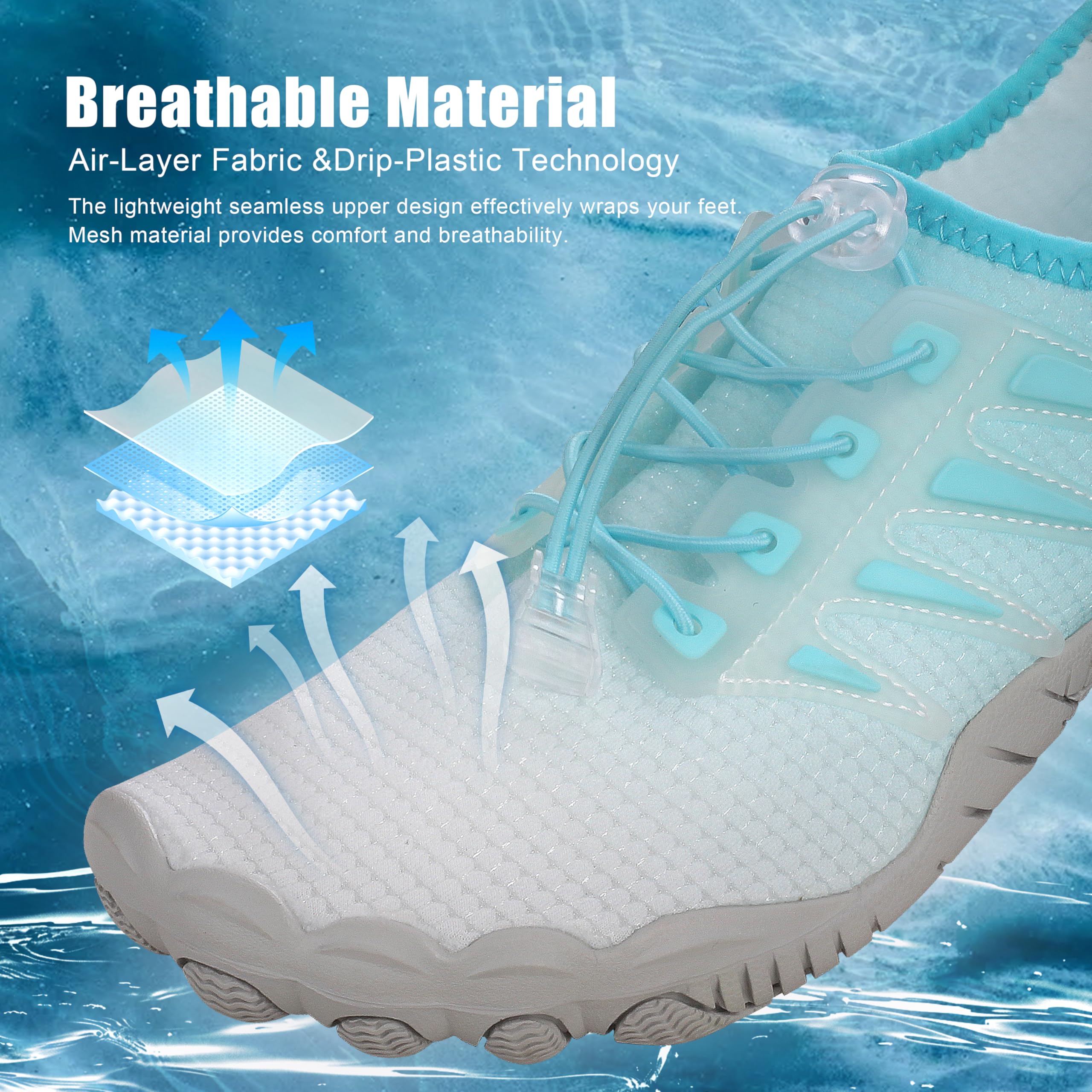 Snapklik.com : Water Shoes For Men Women, Quick-Dry Barefoot Aquashoes ...