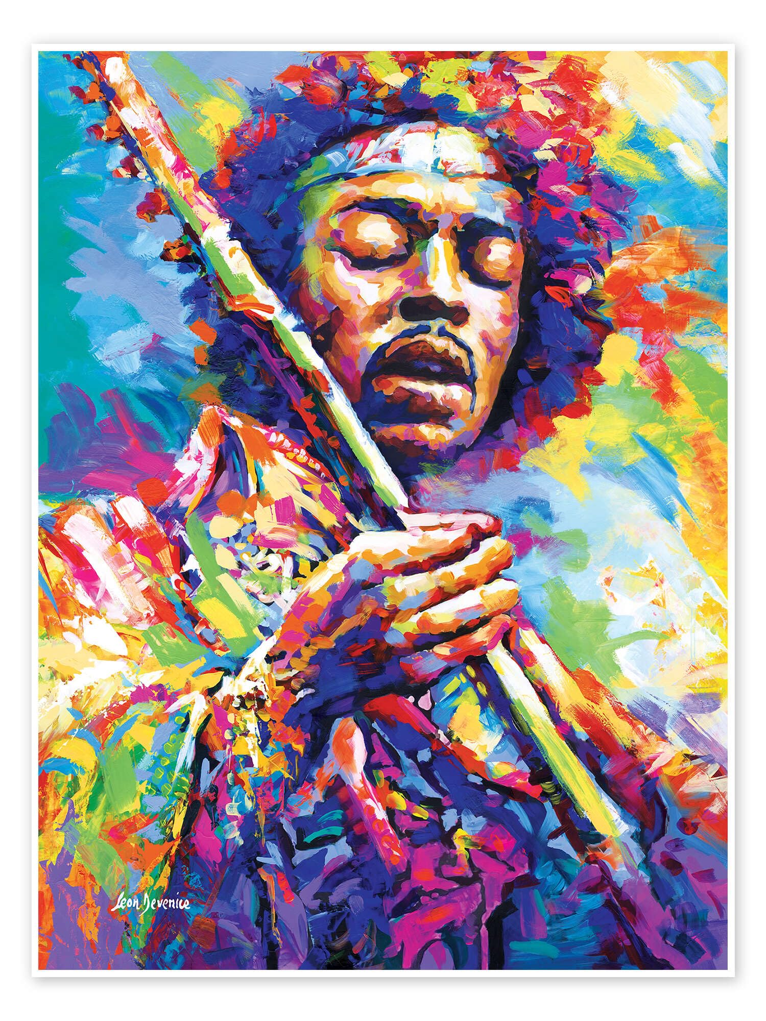Impresiones Artísticas De Jimi Hendrix Jimmy Hendrix Por Ghost