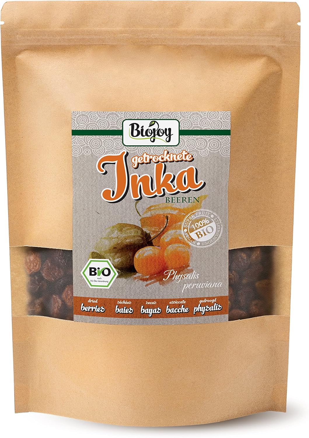 Biojoy Organic Inka (Golden) Berries, Dried - Physalis peruviana (1 kg ...